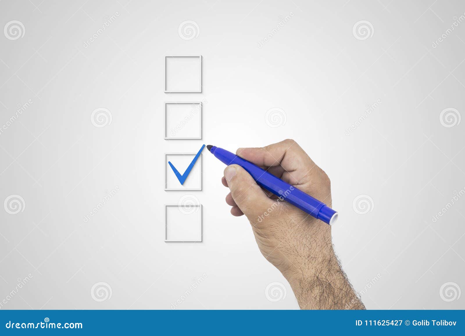 Hand with Marker and Check List Stock Image - Image of businessman ...