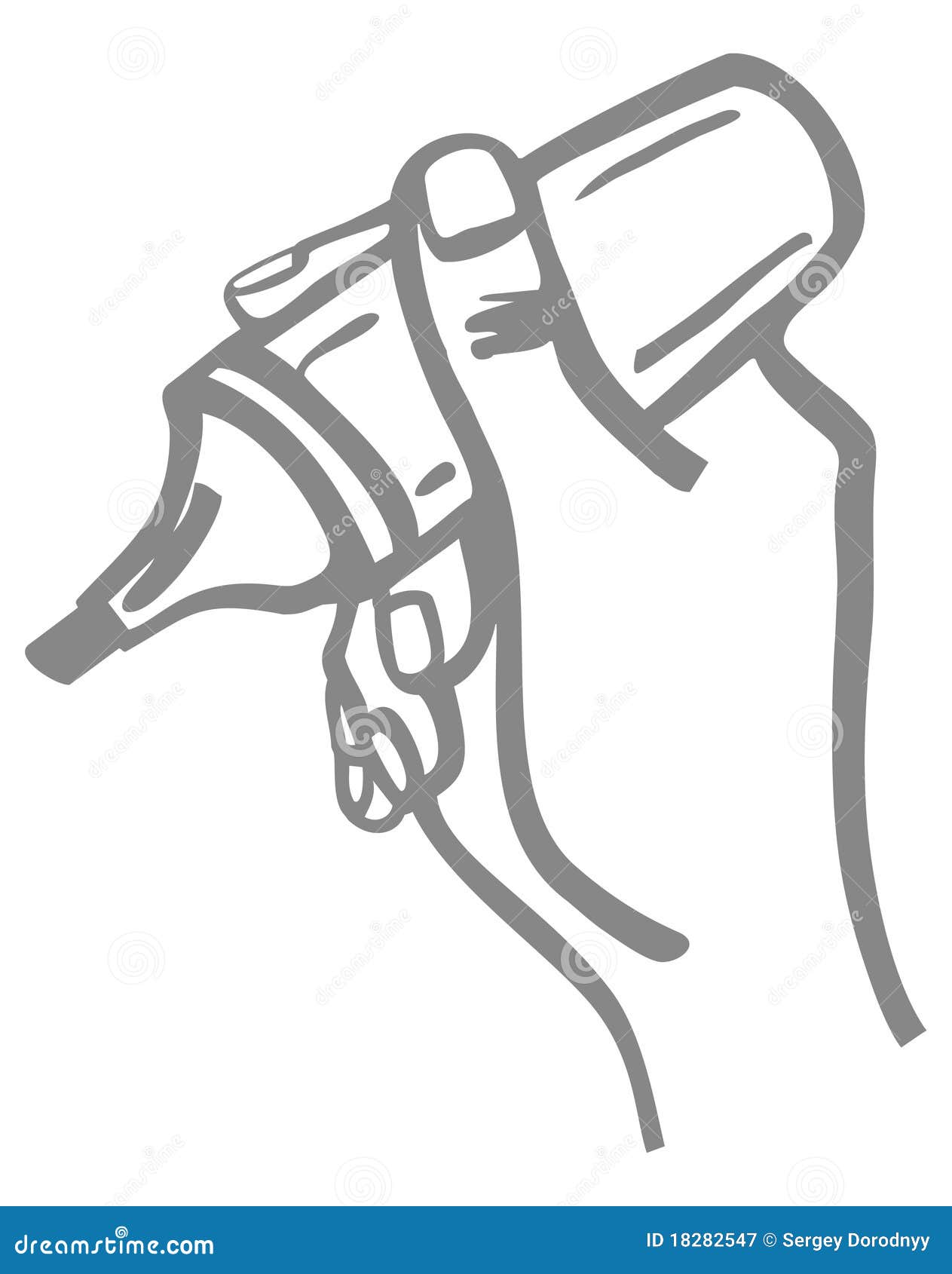 Hand with marker doodle. stock vector. Illustration of drawing - 18282547