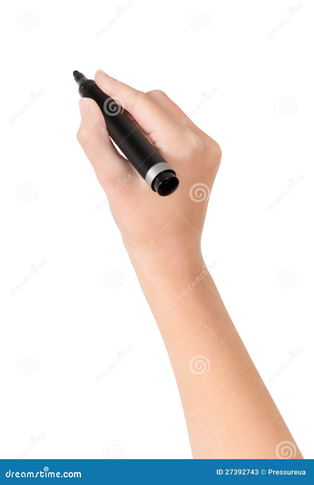 Hand with Marker Drawing Isolated Stock Image - Image of paper, message ...