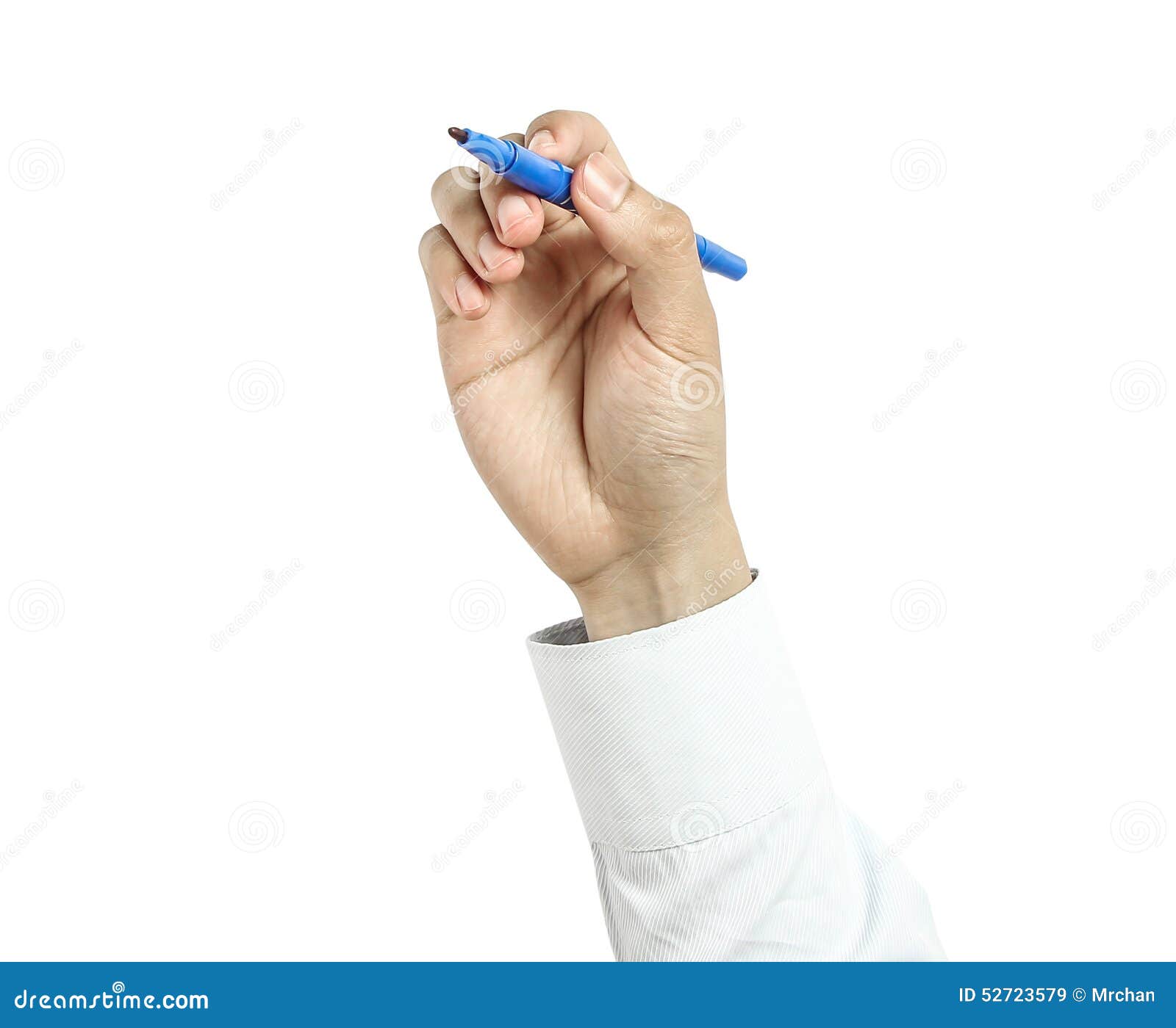 Hand with Marker Drawing Isolated Stock Image - Image of single ...