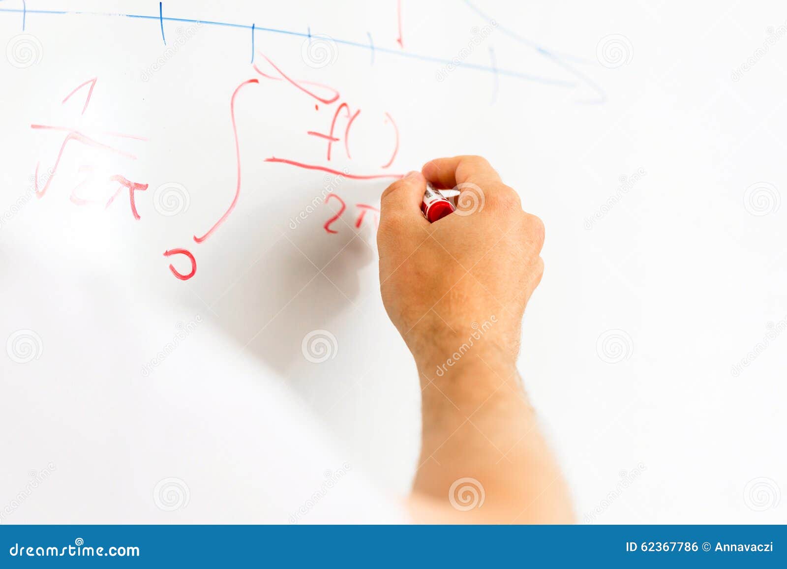 Hand with Marker Writing on Board Stock Photo - Image of drawing, draw ...