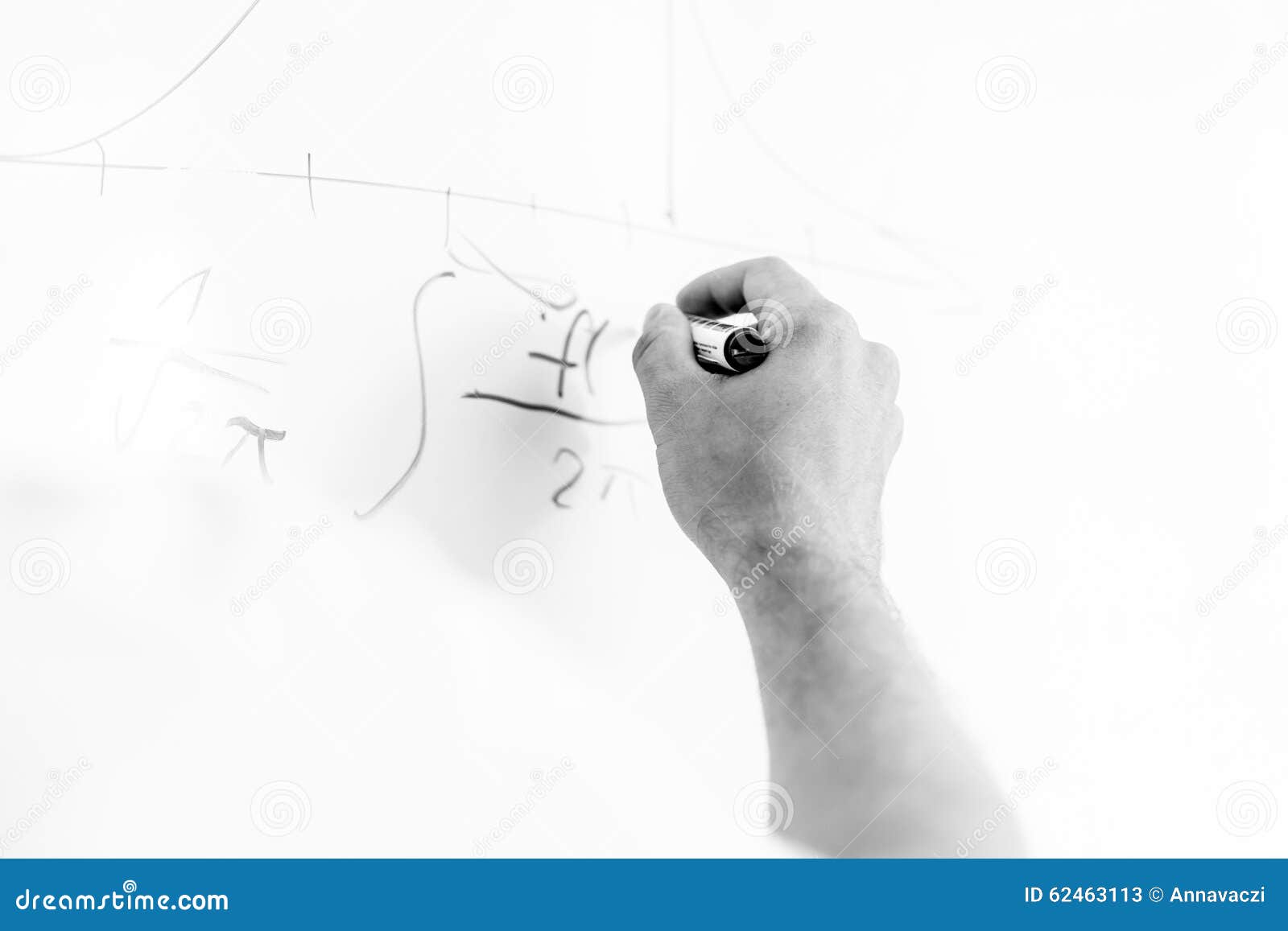 Hand with Marker Writing on Board Stock Image - Image of notes ...