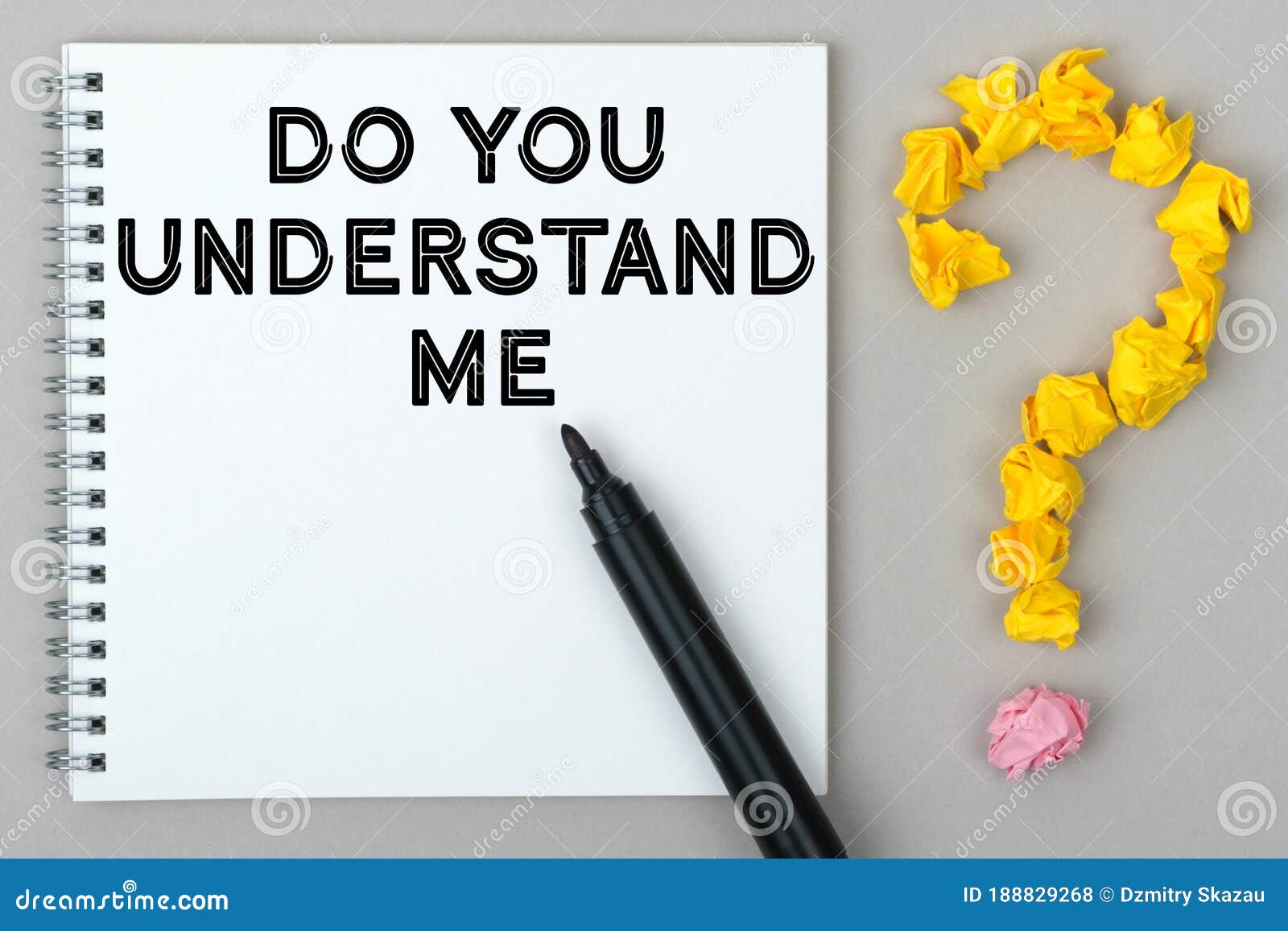 Hand with Marker Writing: Do You Understand Me Stock Photo - Image of ...