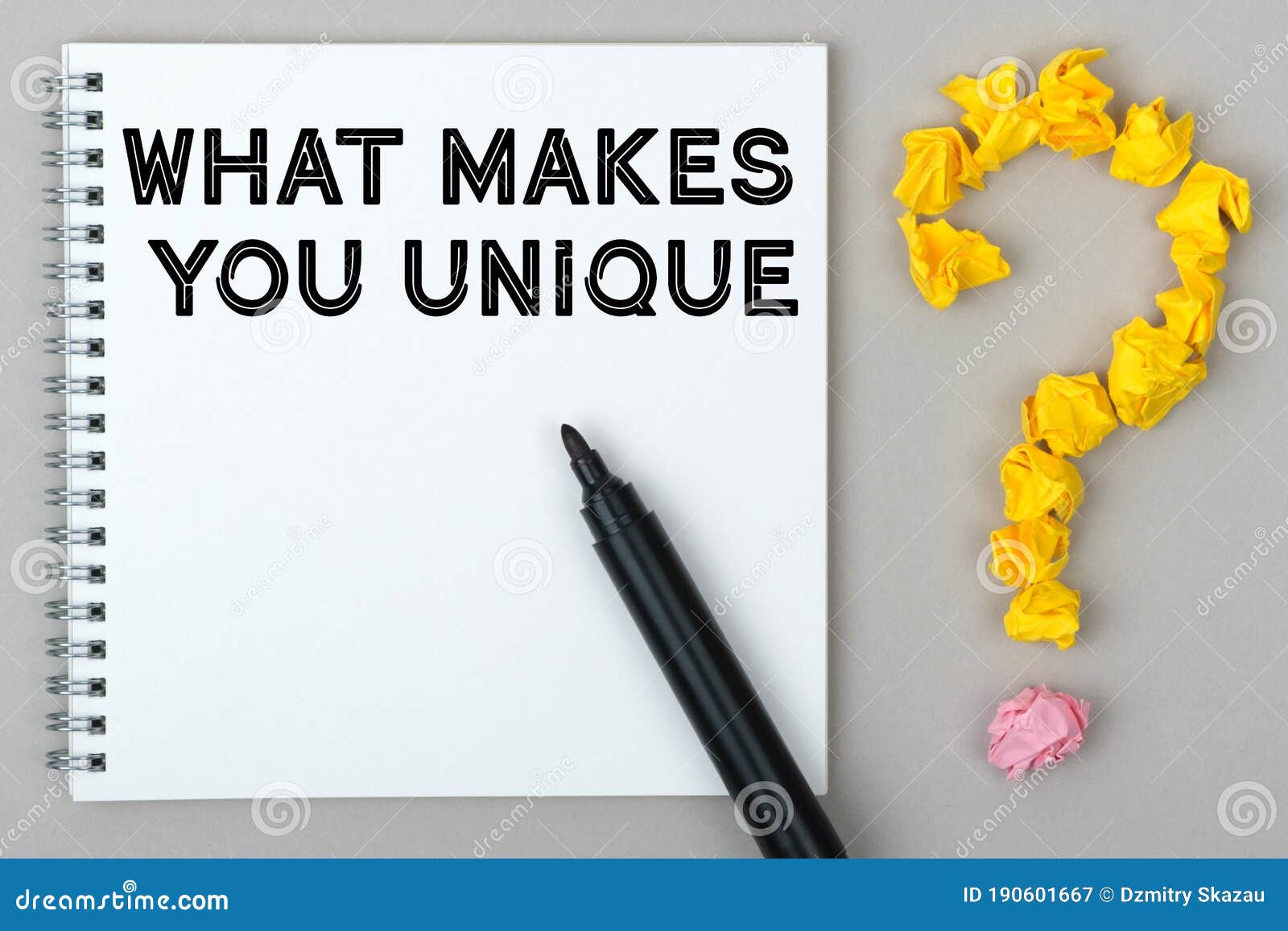 Hand with Marker Writing: What Makes You Unique Stock Image - Image of ...