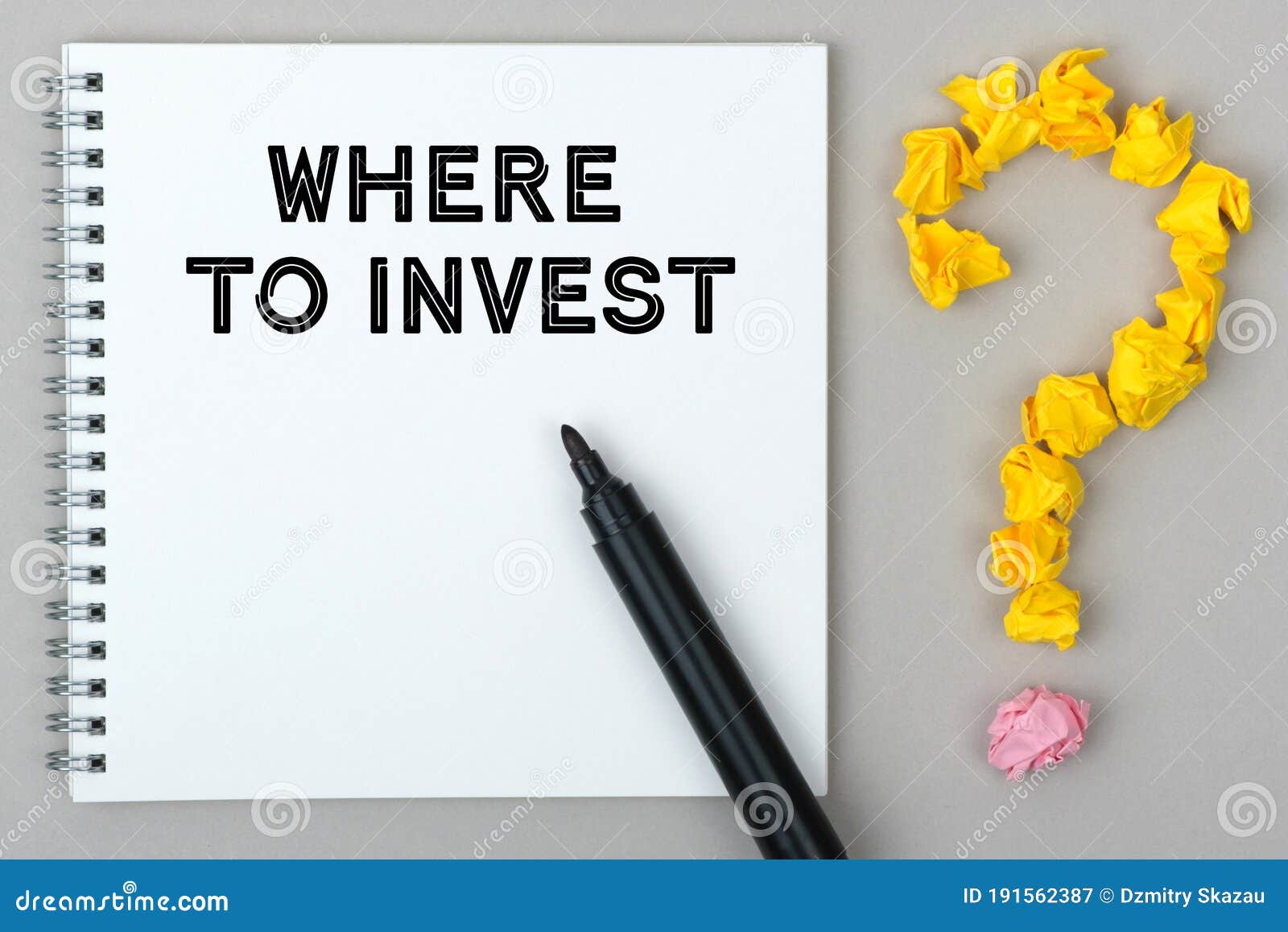 Hand with Marker Writing: Where To Invest Stock Image - Image of ...