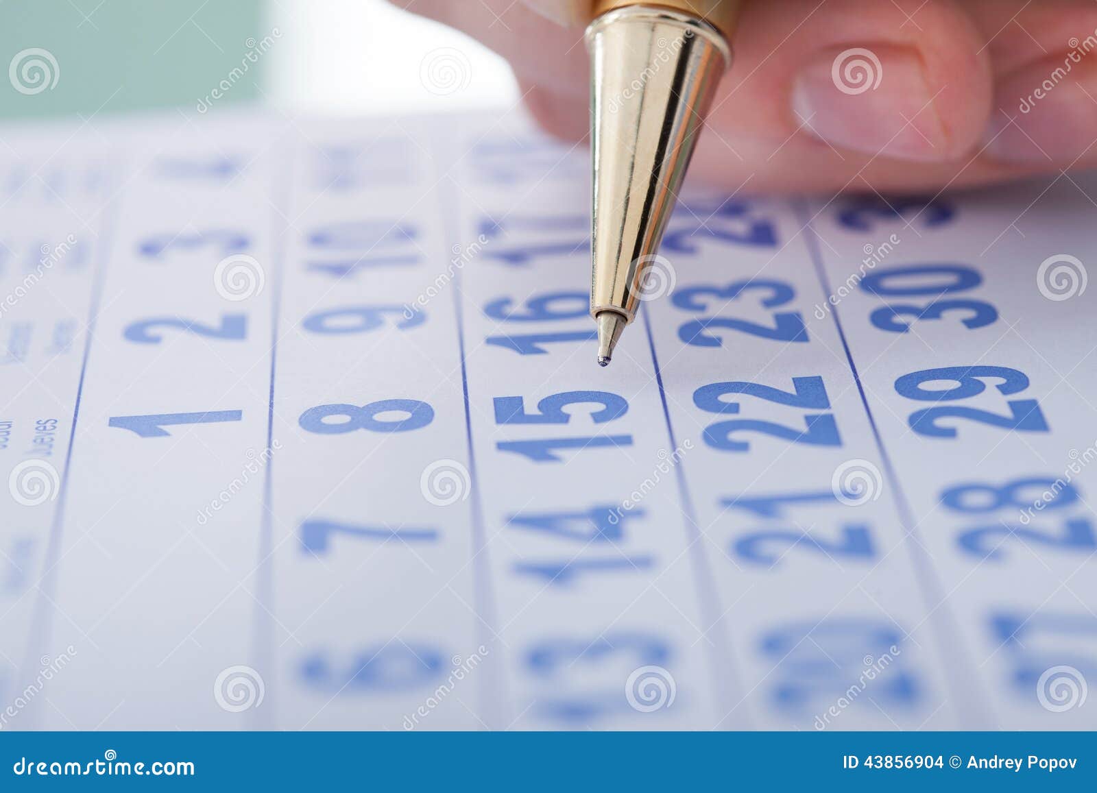 Hand Marking Date 15 on Calendar Stock Photo - Image of businessmen ...