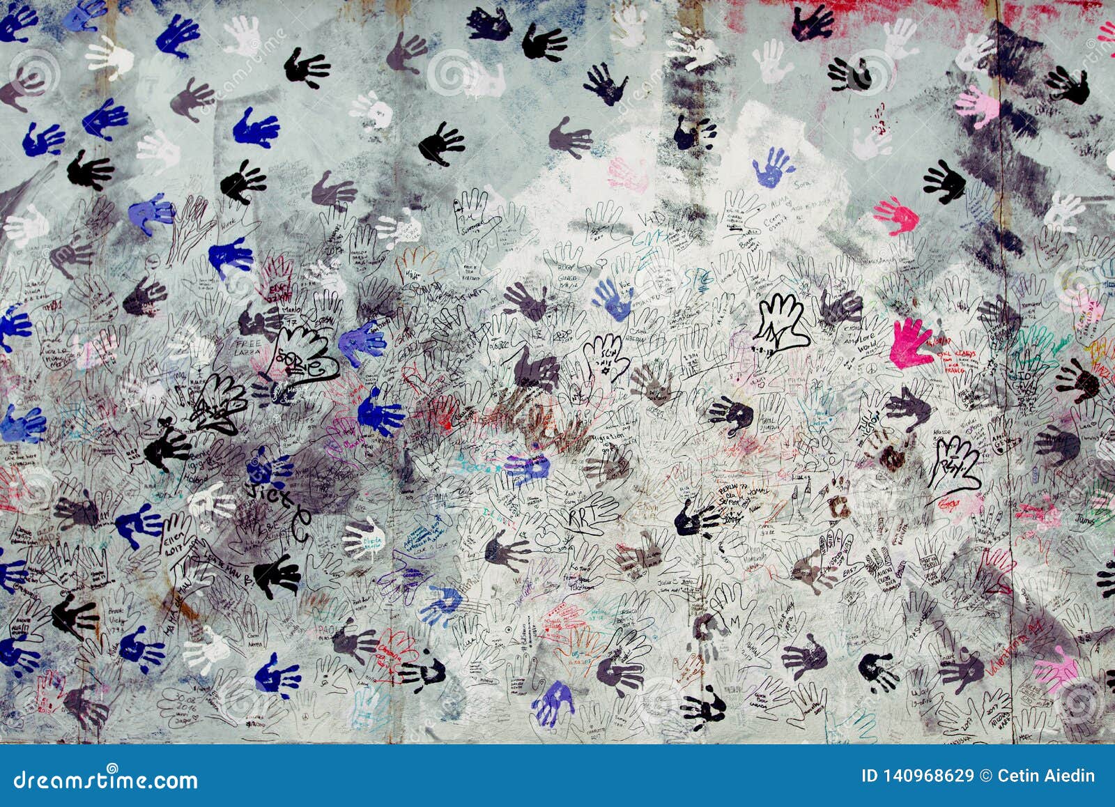 Hand Marks On The Berlin Wall Royalty-Free Stock Photo | CartoonDealer ...