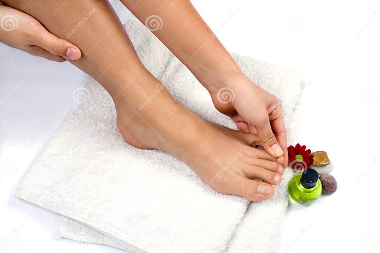 Hand massaging toes stock photo. Image of acupressure - 1974220