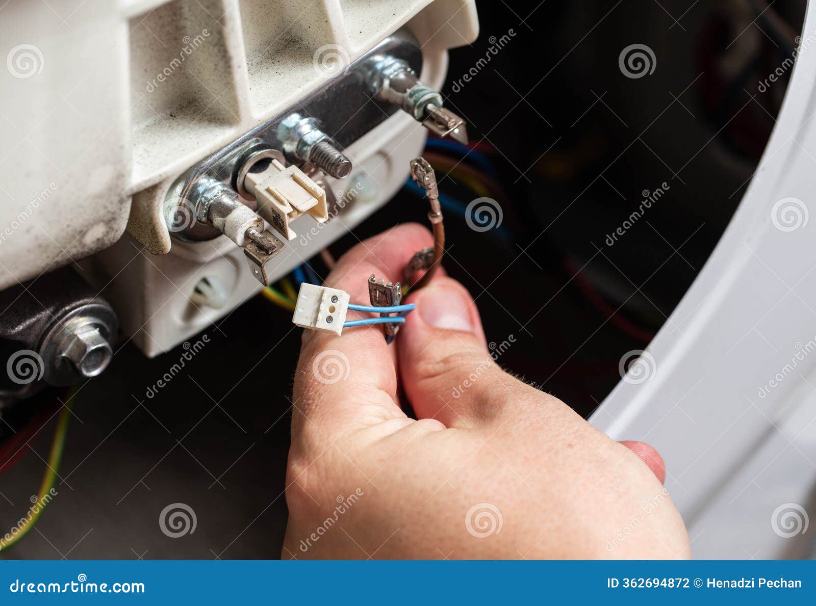The Hand of the Master Removes the Electrical Chips To Remove the ...