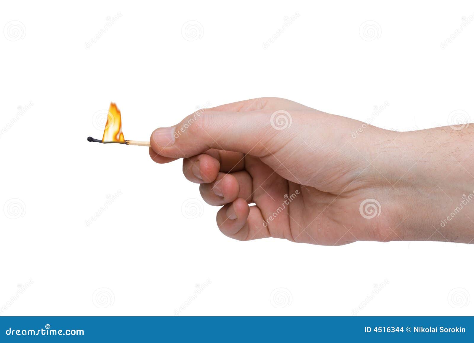 Hand and match stock photo. Image of inspiration, burning - 4516344