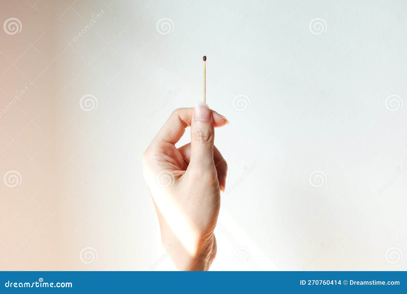 Hand with a Match or Matchstick on White. Stock Photo - Image of hold ...