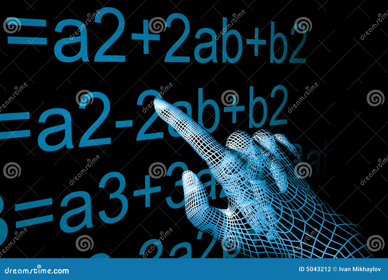 Hand mathemathics stock illustration. Illustration of background - 5043212