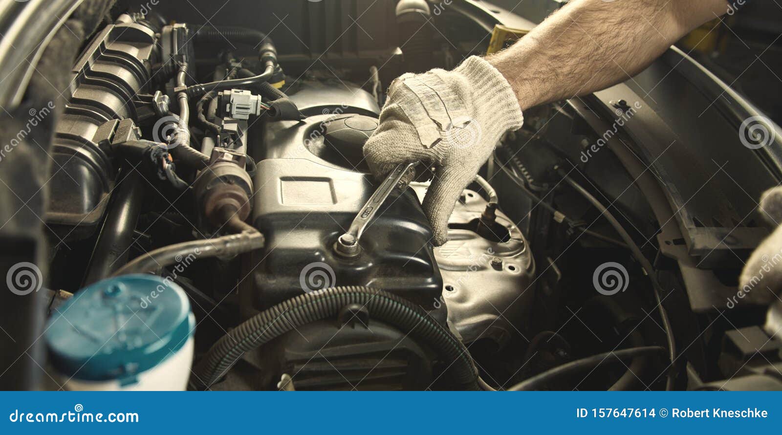 Hand of Mechatronics Engineer Repairing Car Stock Photo - Image of ...