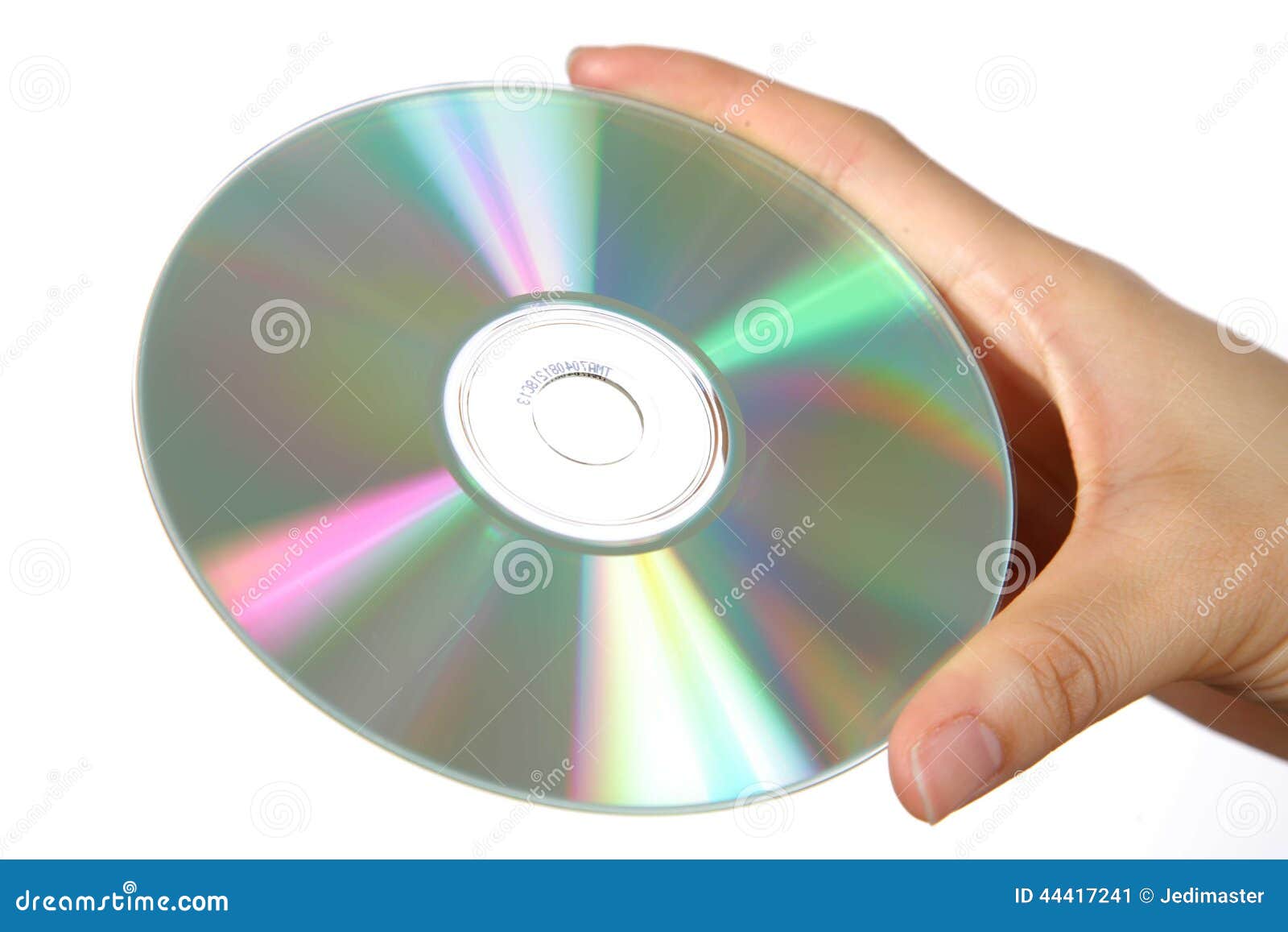 Hand with media disc stock image. Image of information - 44417241
