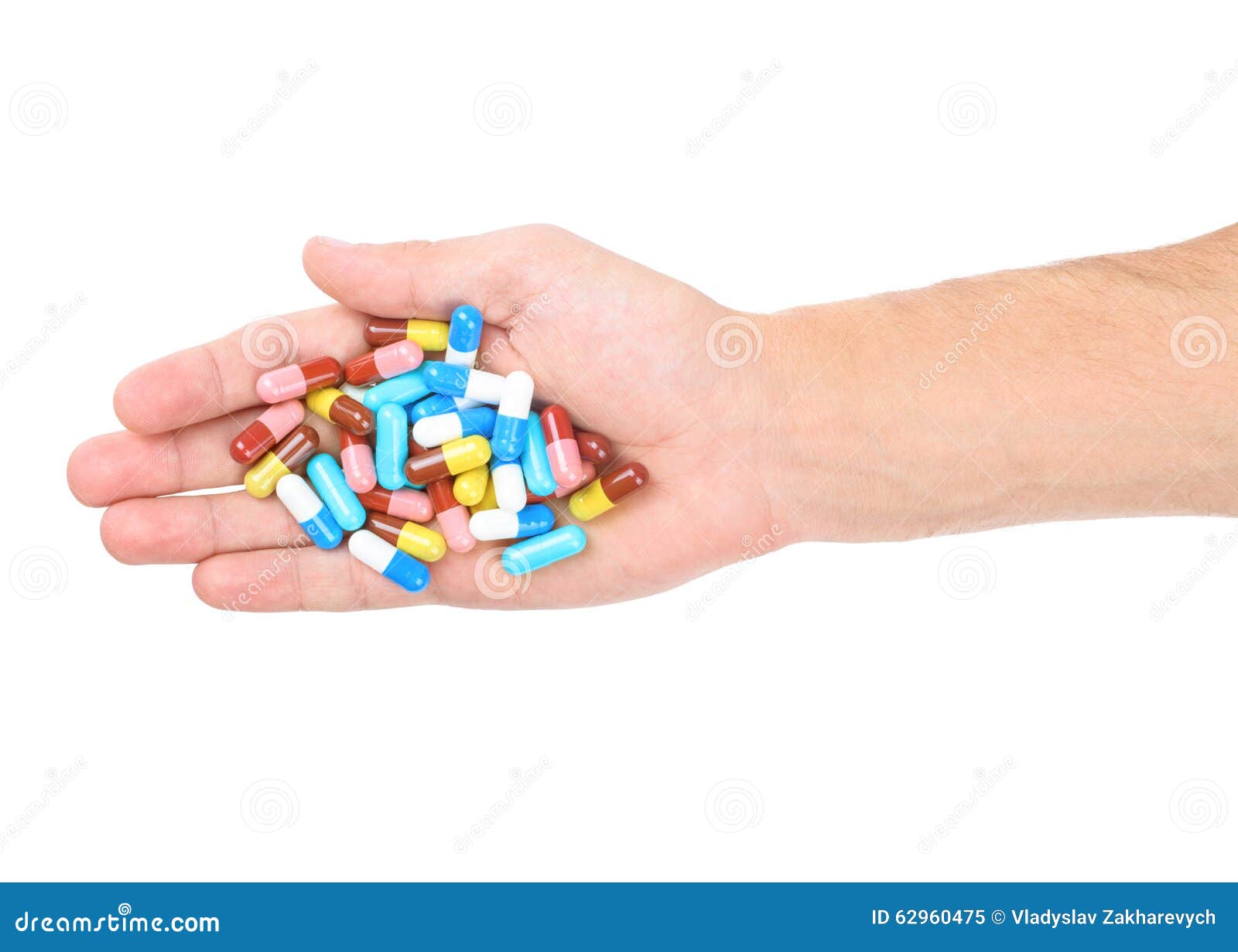 Hand with medical capsules stock image. Image of drugs - 62960475