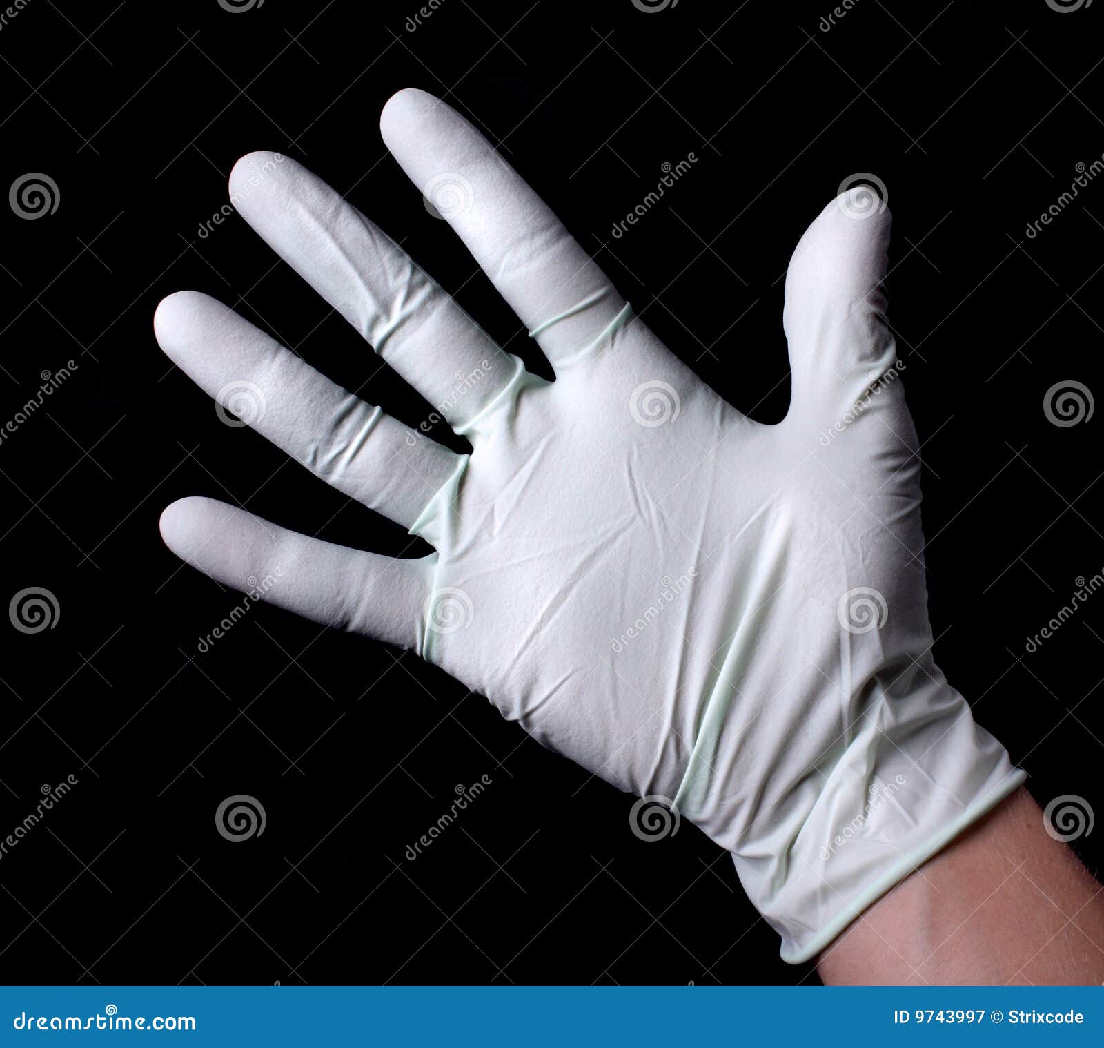 Hand in medical glove stock image. Image of procedure - 9743997