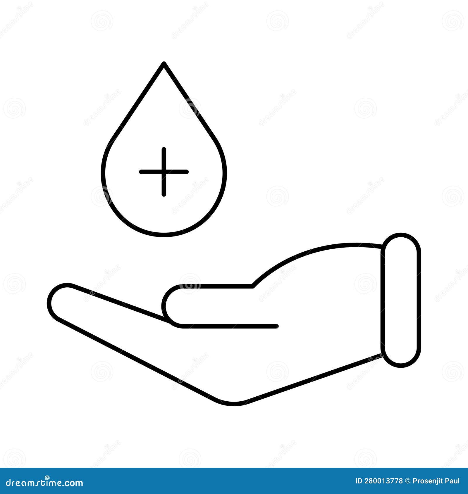Hand, Medicine, Medical, Drop, Medicine on Hand Icon Stock Vector ...