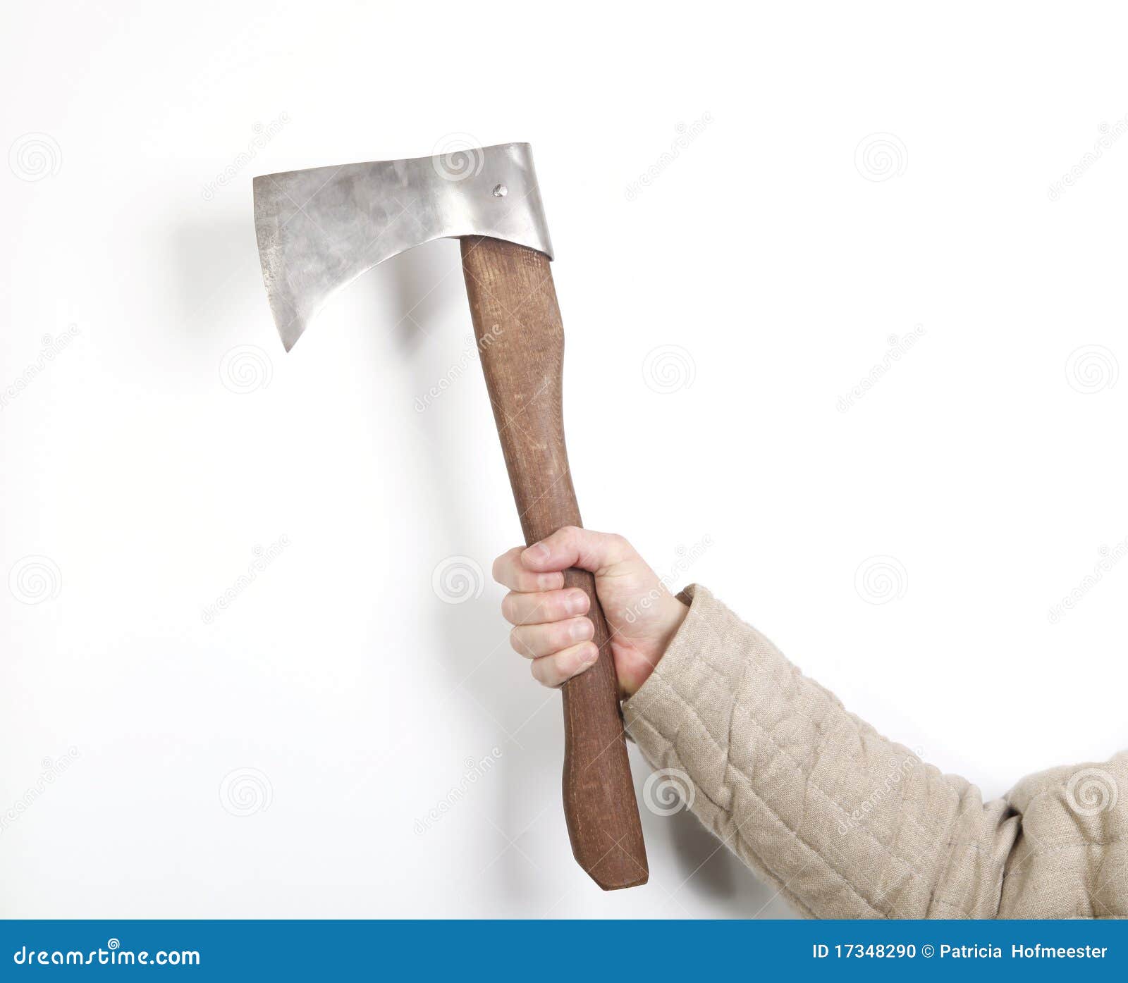 Hand with medieval axe stock photo. Image of century - 17348290