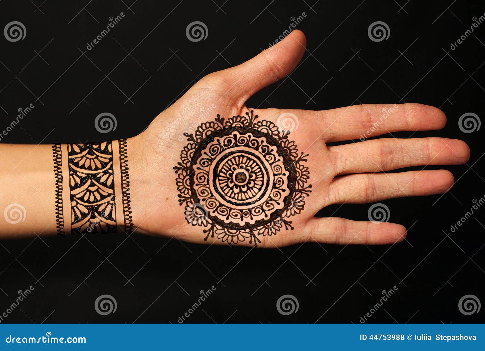 Hand with mehendi stock photo. Image of india, hand, design - 44753988