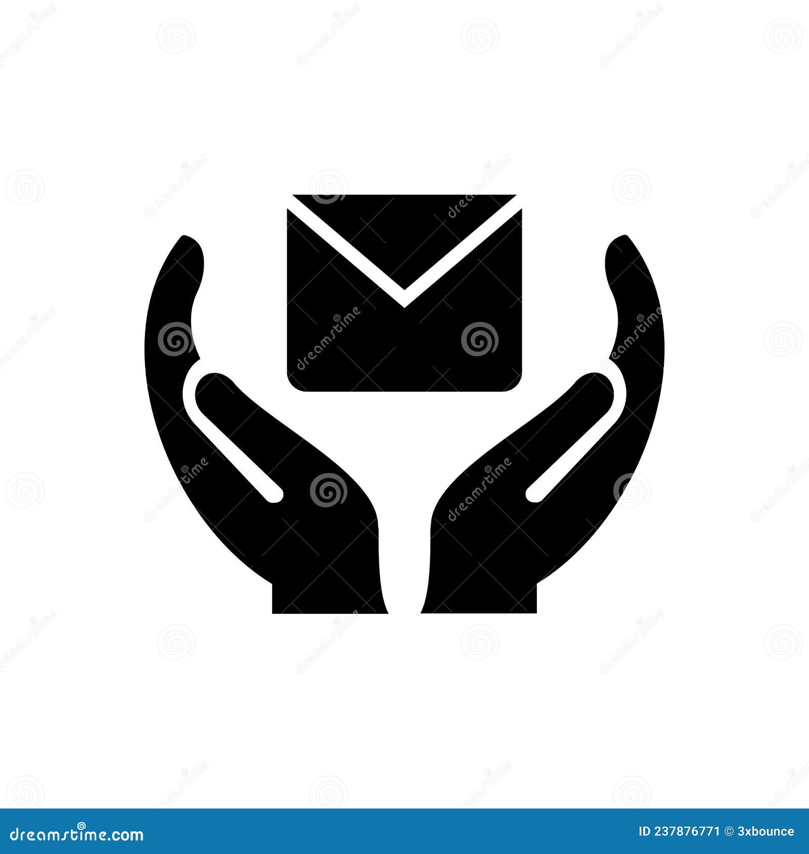 Hand Message Logo Design. Message Logo with Hand Concept Vector Stock ...