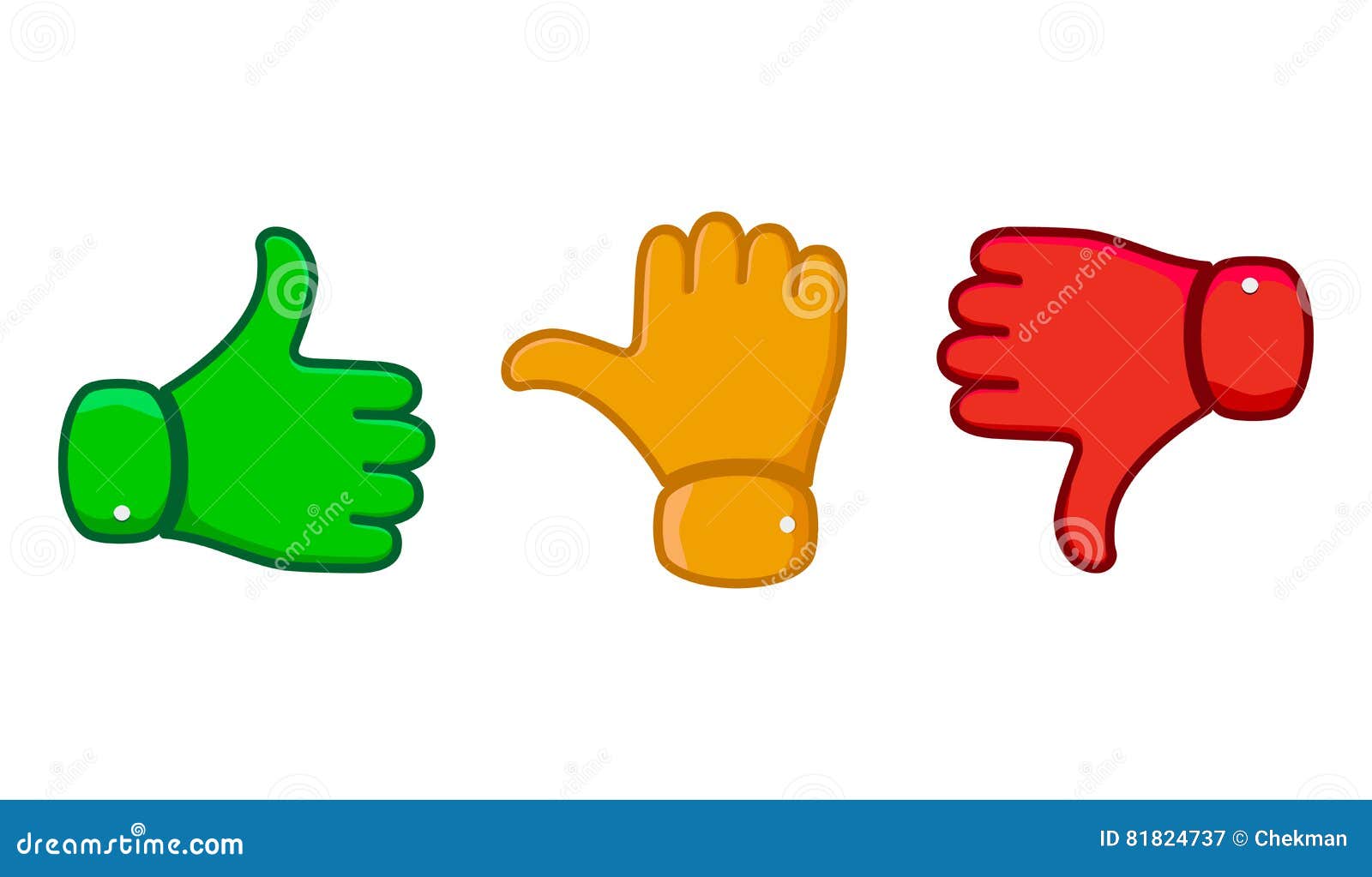 Hand Met De Duim Vector Illustratie Stock Illustratie - Illustration of ...