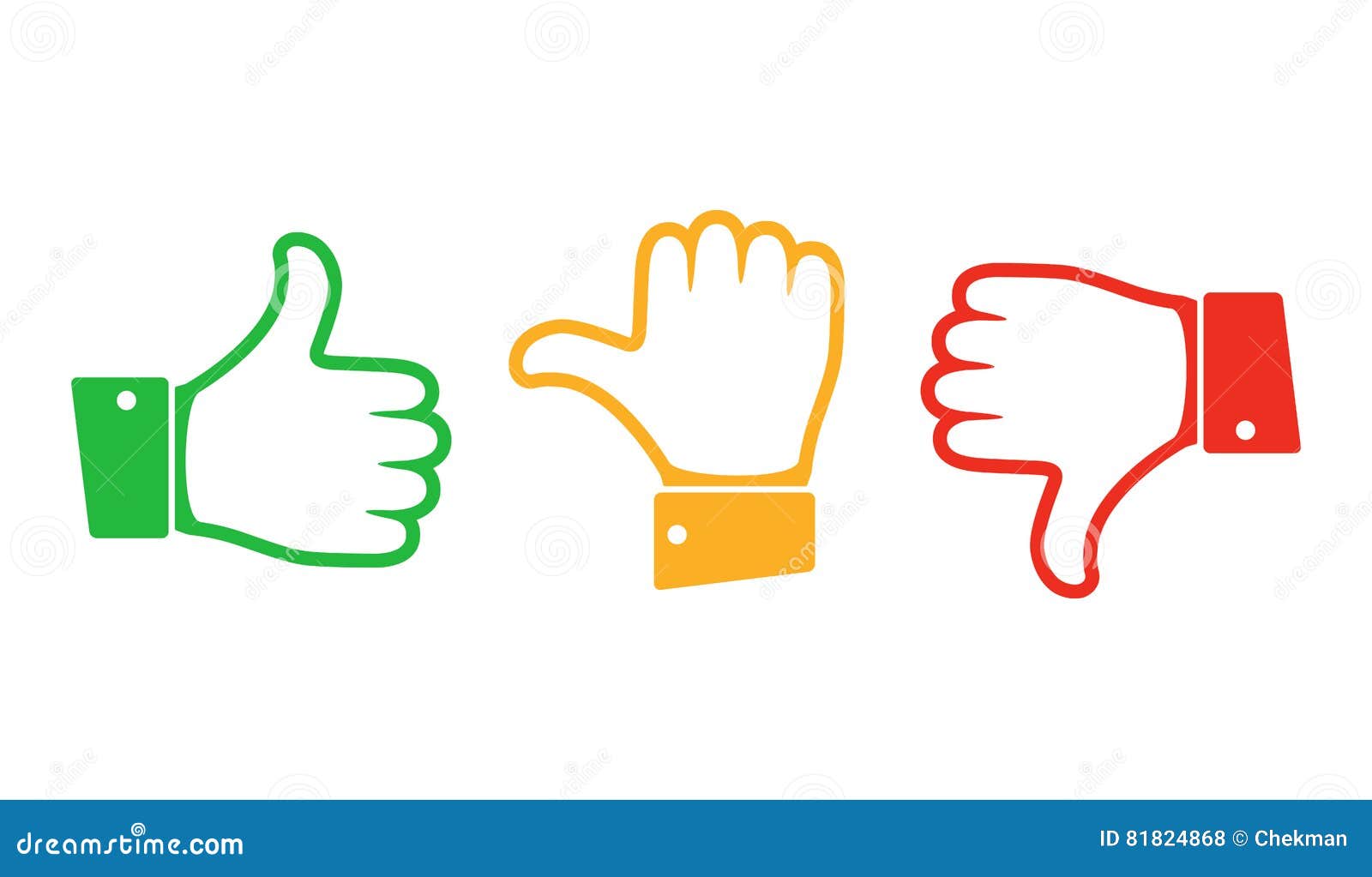 Hand Met De Duim Vector Illustratie Stock Illustratie - Illustration of ...