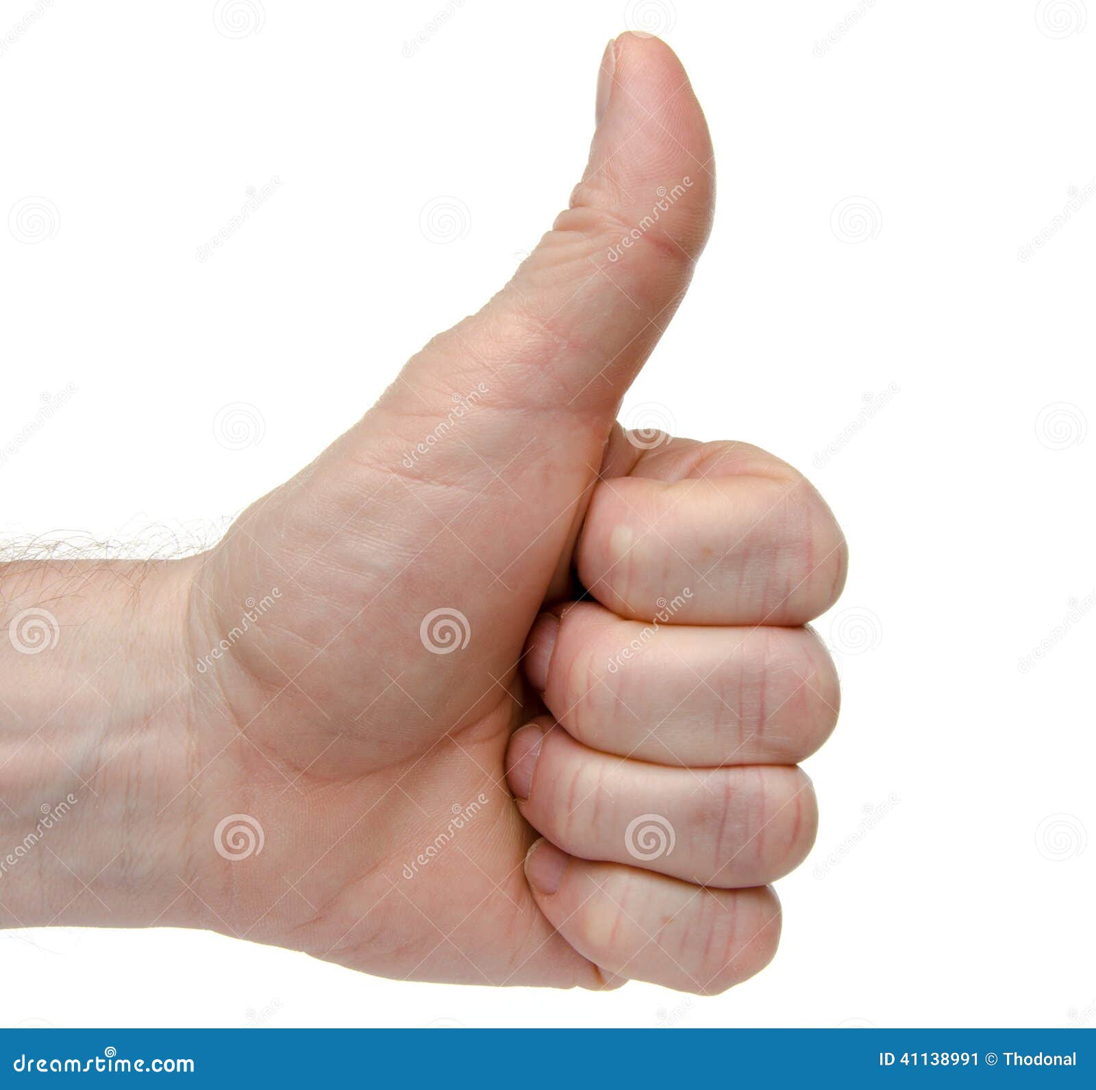 Hand met een omhoog duim stock afbeelding. Image of positief - 41138991