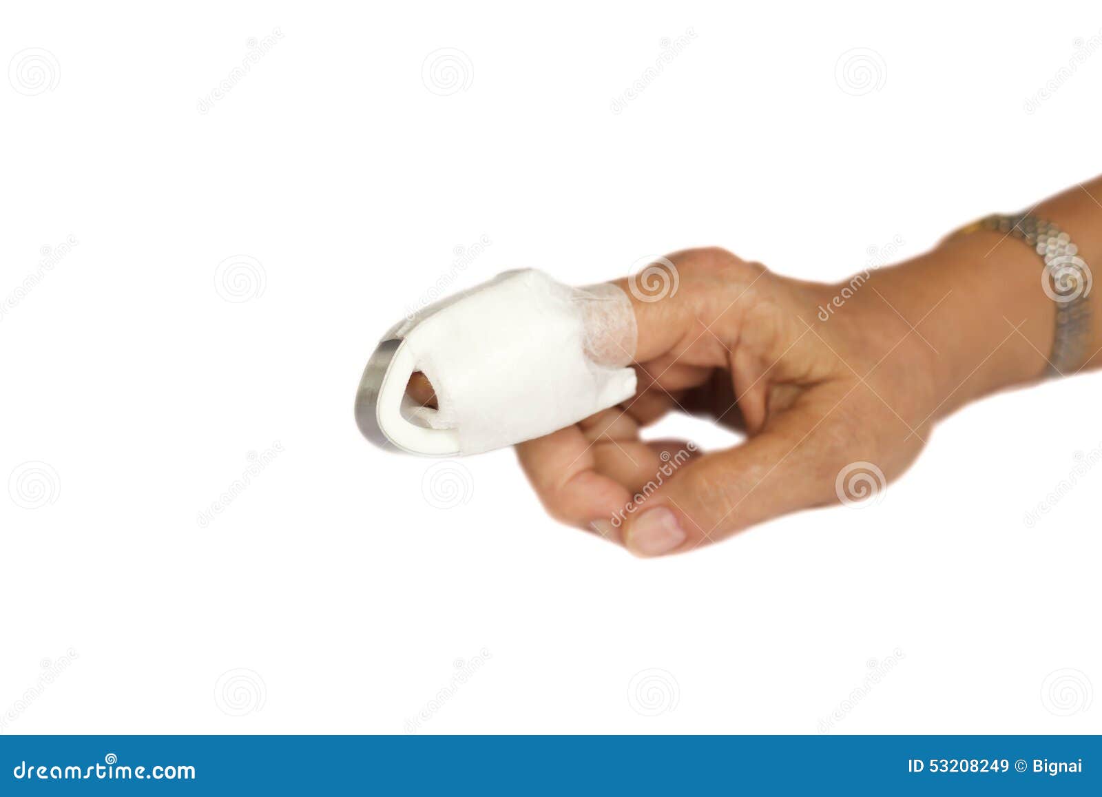 Hand Met Een Splintervinger Stock Afbeelding - Image of splinter ...