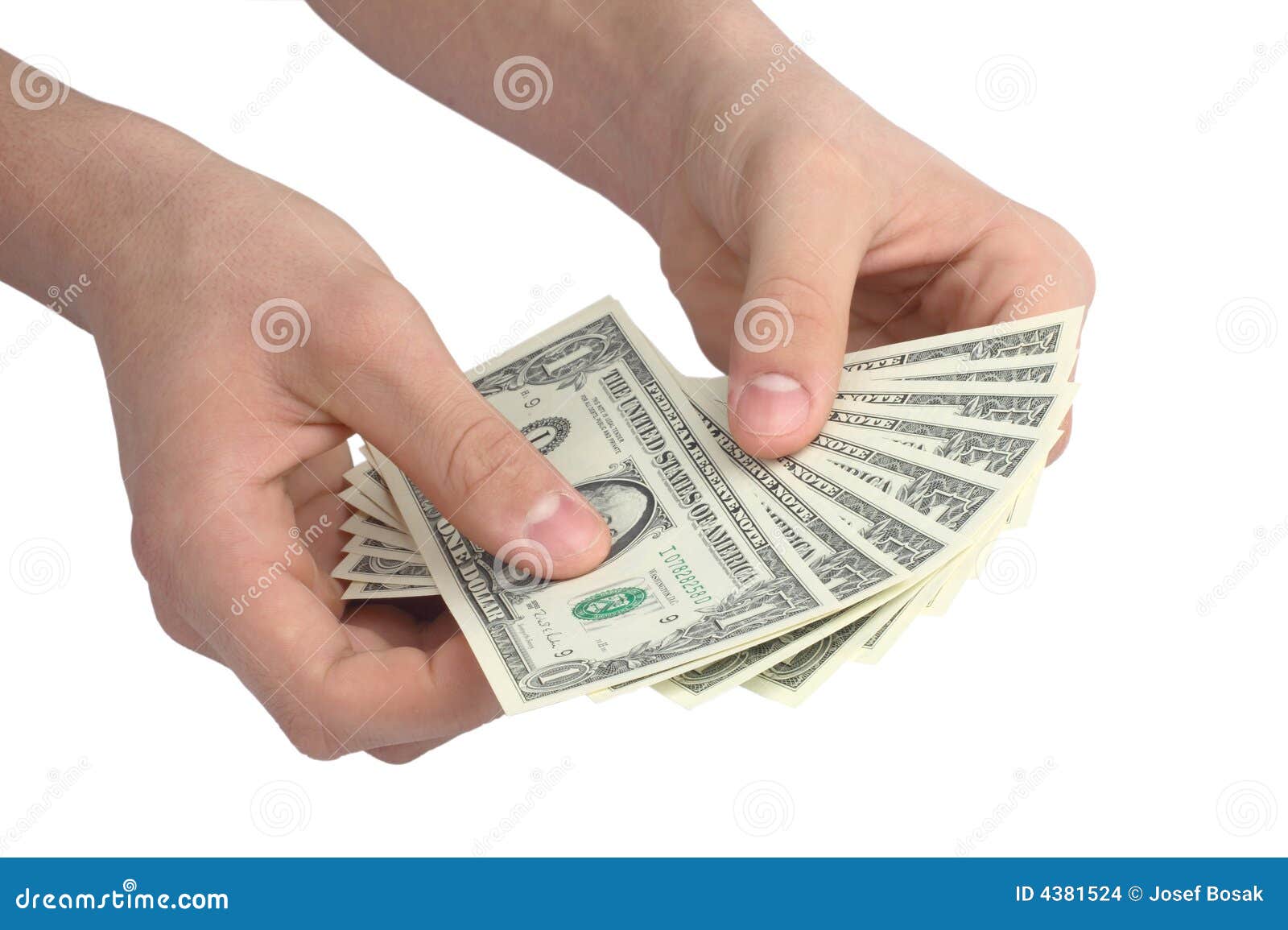 Hand met geld stock foto. Image of geld, rijk, loterij - 4381524