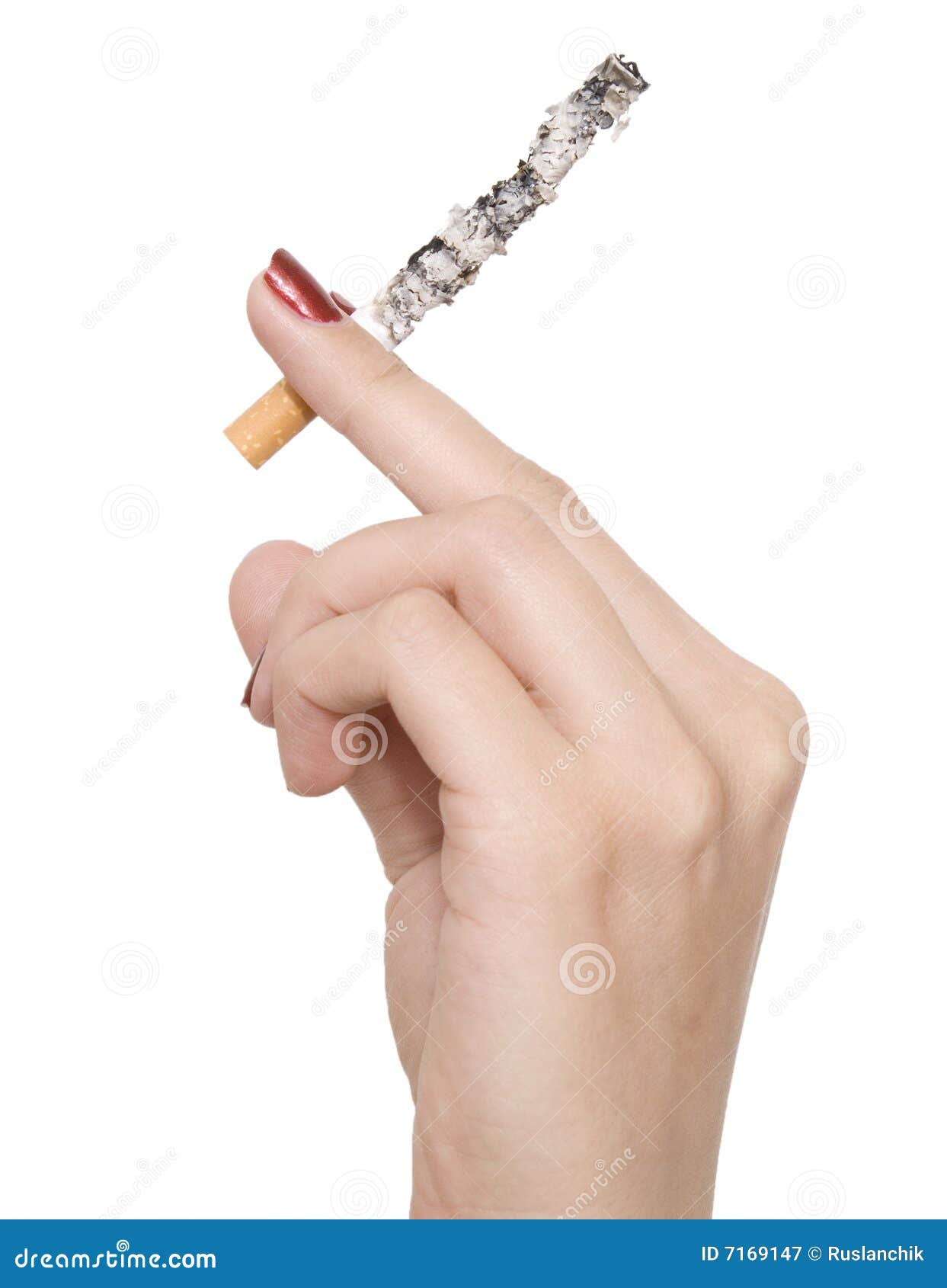Hand met sigaret stock afbeelding. Image of emotioneel - 7169147