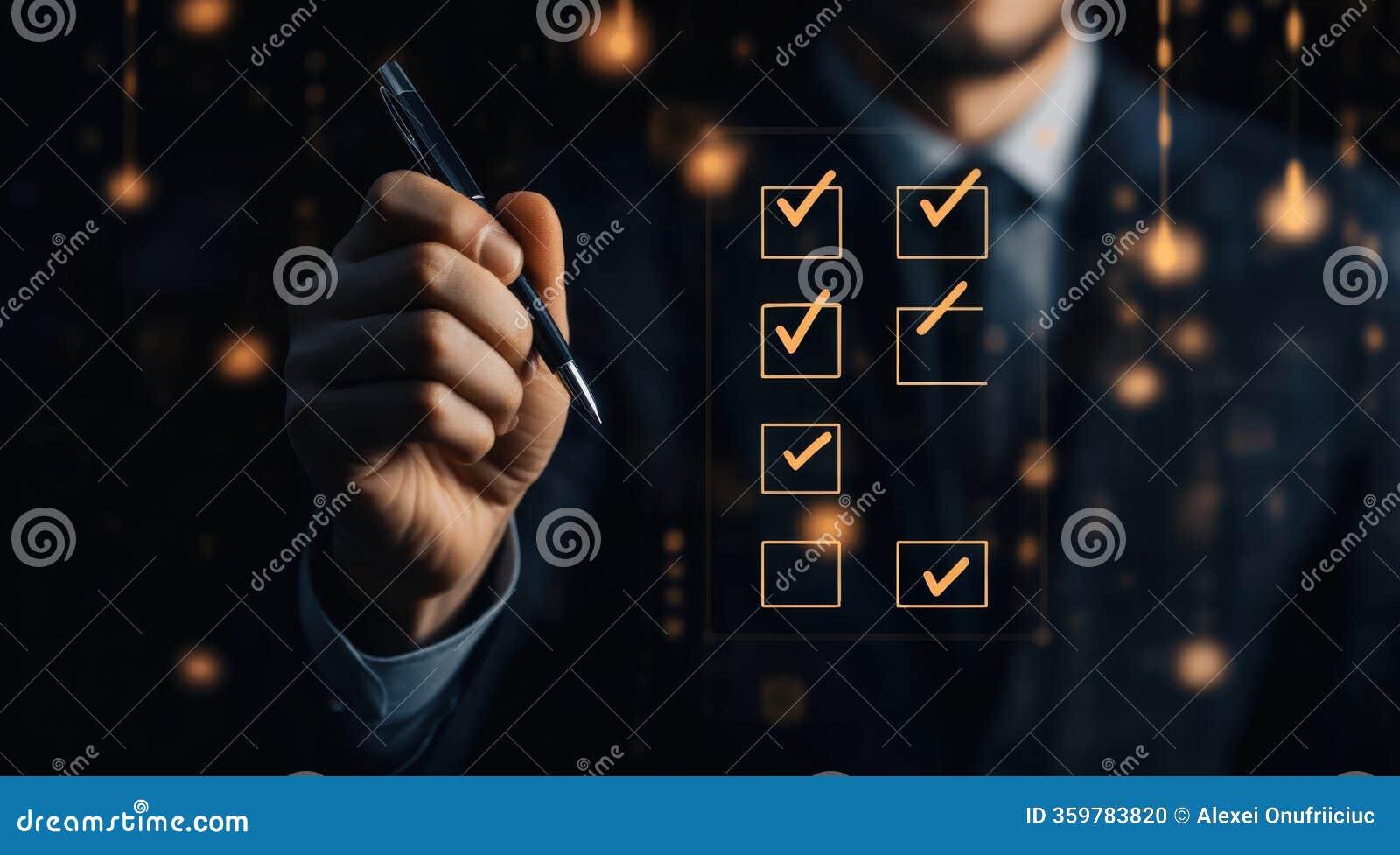 A Hand is Methodically Drawing a Check Mark on a Digital Screen Stock ...