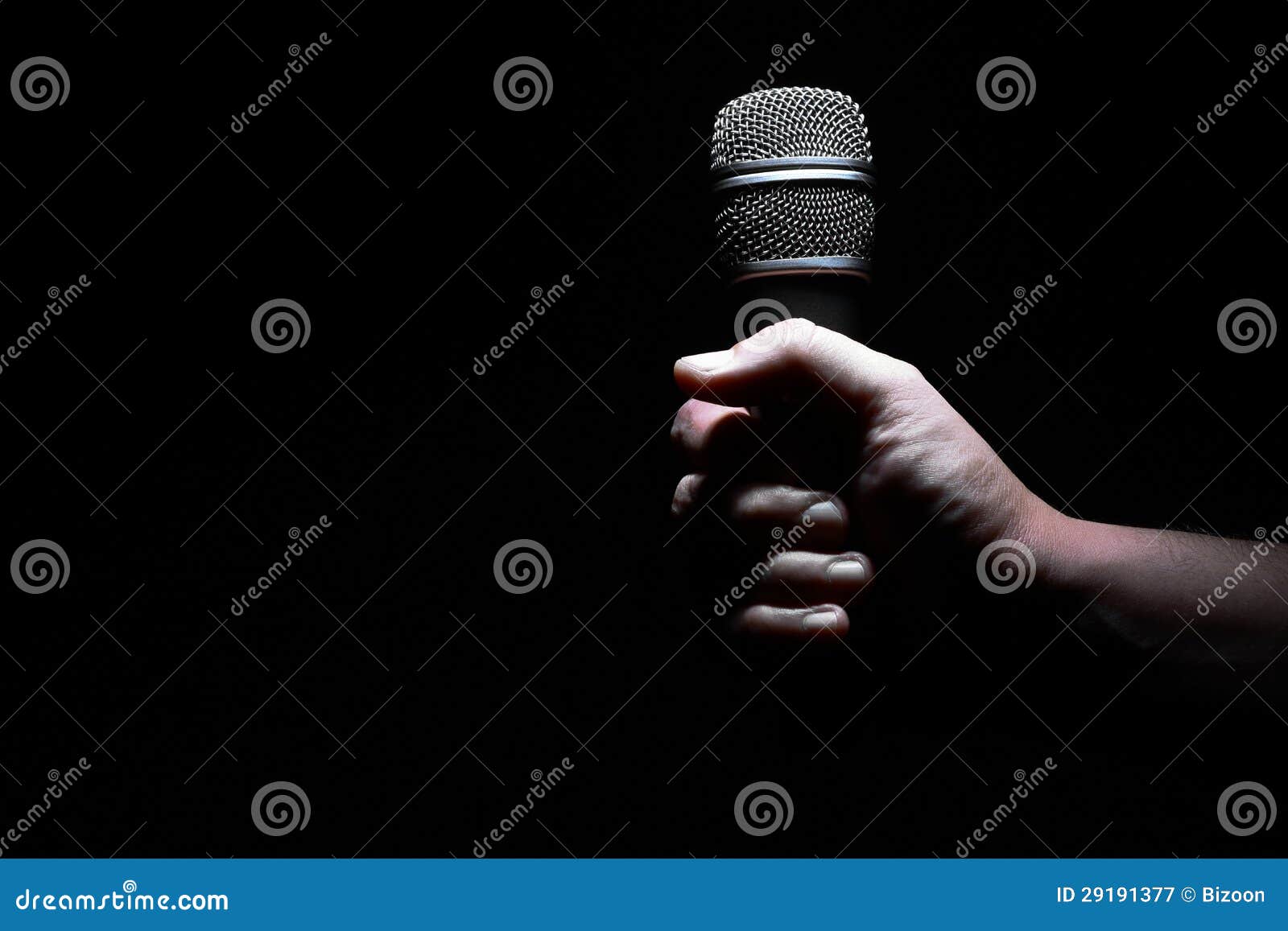 Hand and microphone stock image. Image of metal, hand - 29191377