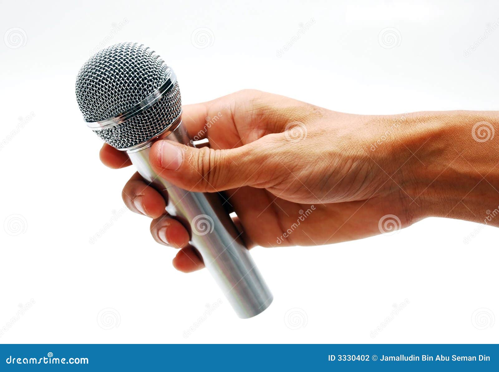 Hand with microphone stock photo. Image of techno, player - 3330402