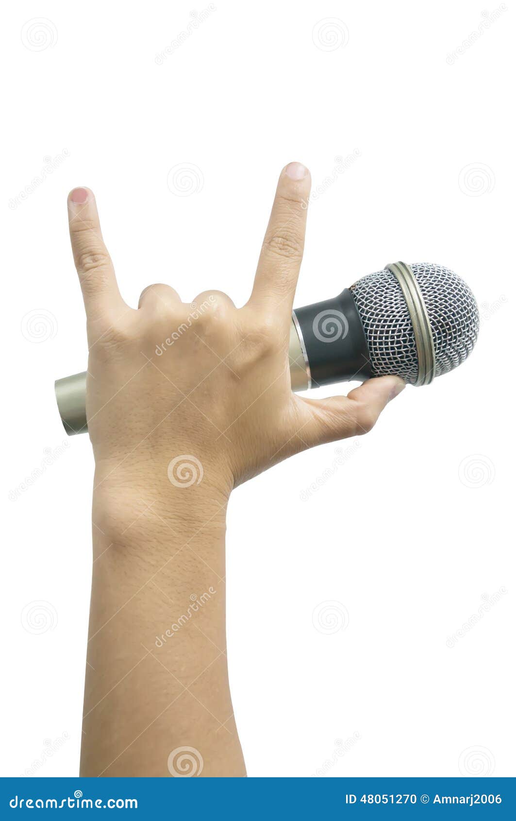 Hand with a microphone stock photo. Image of concert - 48051270