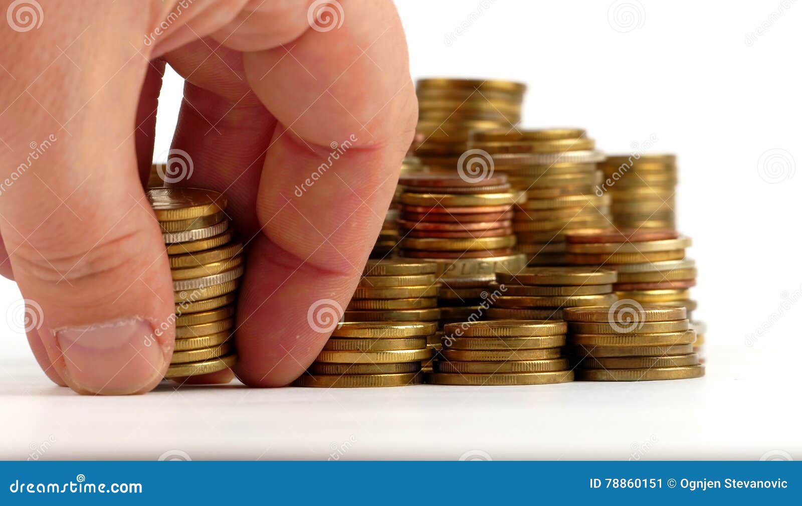 Hand Mimic Number 5 Isolated On White Background Royalty-Free Stock ...