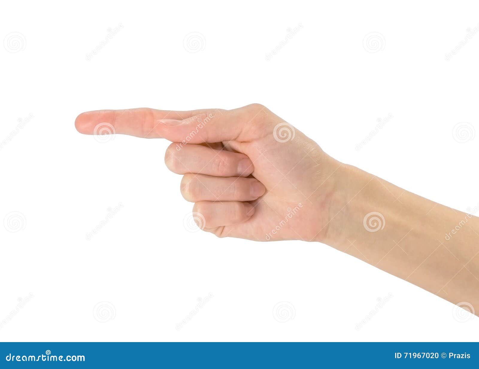 Hand Mit Dem Zeigefinger, Das Links Zeigend Stockfoto - Bild von link ...