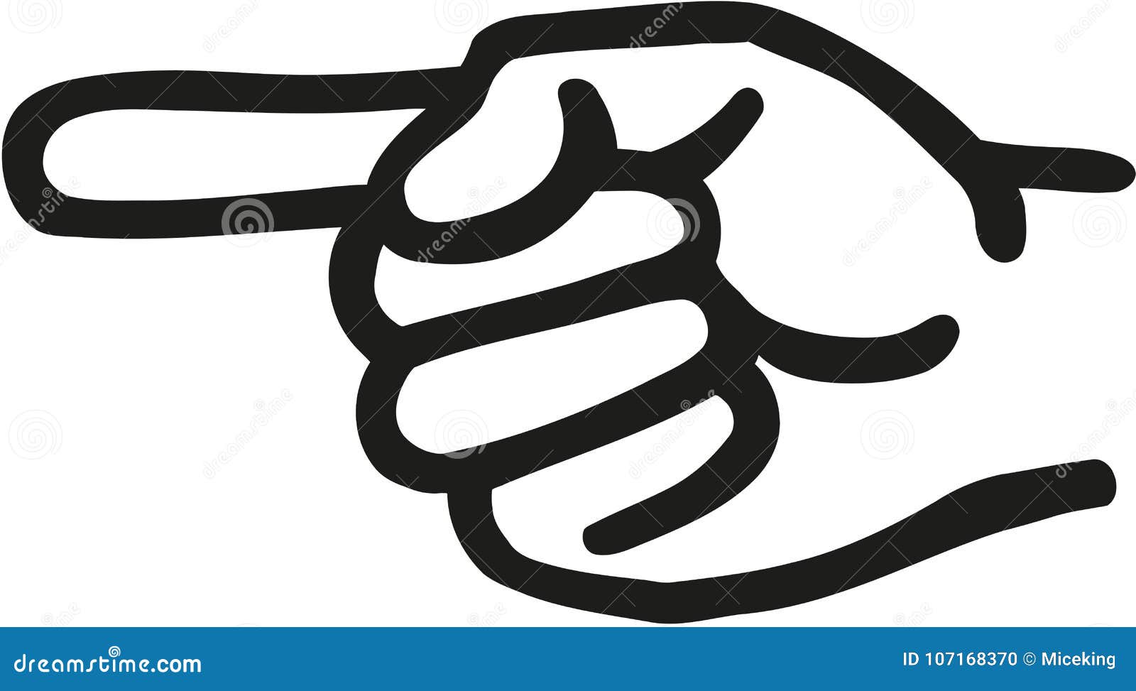 Hand Mit Dem Zeigefinger Nach Links Vektor Abbildung - Illustration von ...