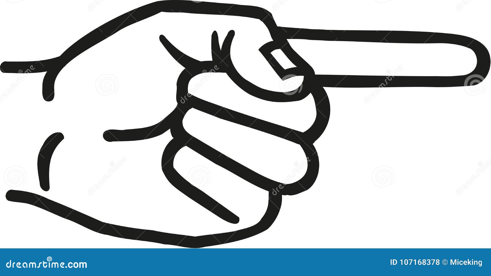 Hand Mit Dem Zeigefinger Rechts Vektor Abbildung - Illustration von ...