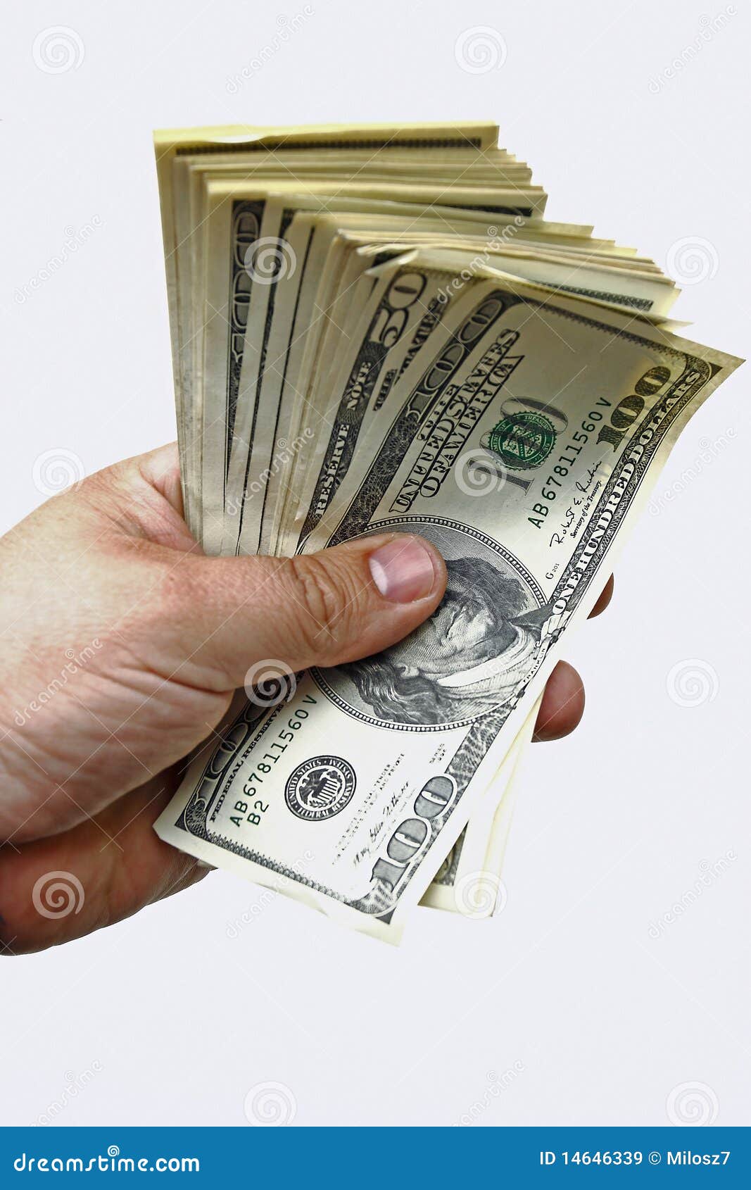 Hand mit Geld stockbild. Bild von konzepte, dollar, euro - 14646339