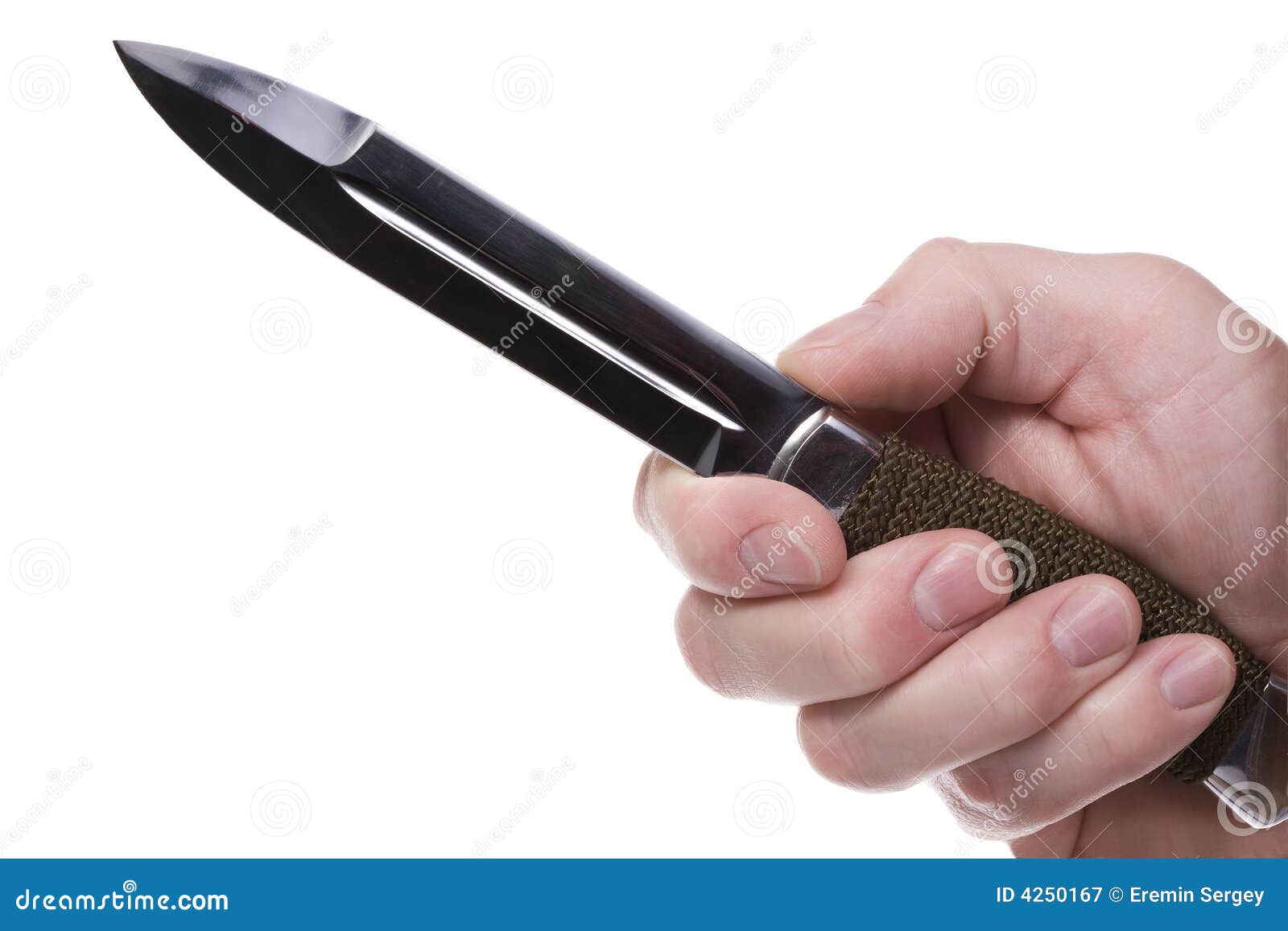 Hand mit Messer stockbild. Bild von gefahr, poniard, faust - 4250167