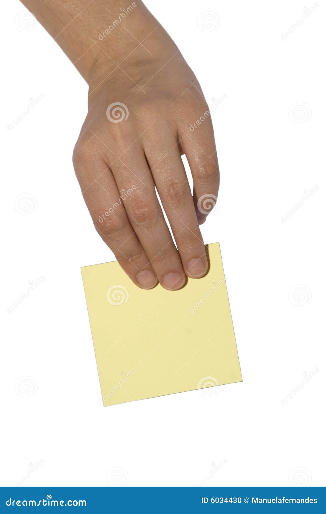 Hand mit Post-it stockfoto. Bild von auslegung, büro, kunst - 6034430