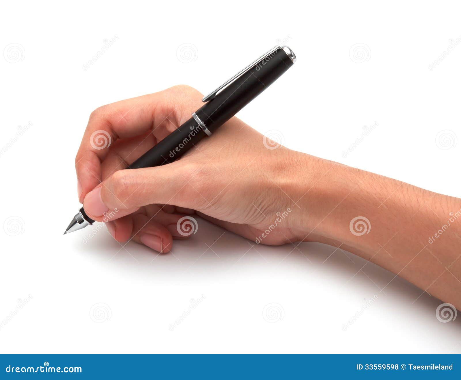 Hand mit Stift stockfoto. Bild von leerzeichen, kaukasisch - 33559598