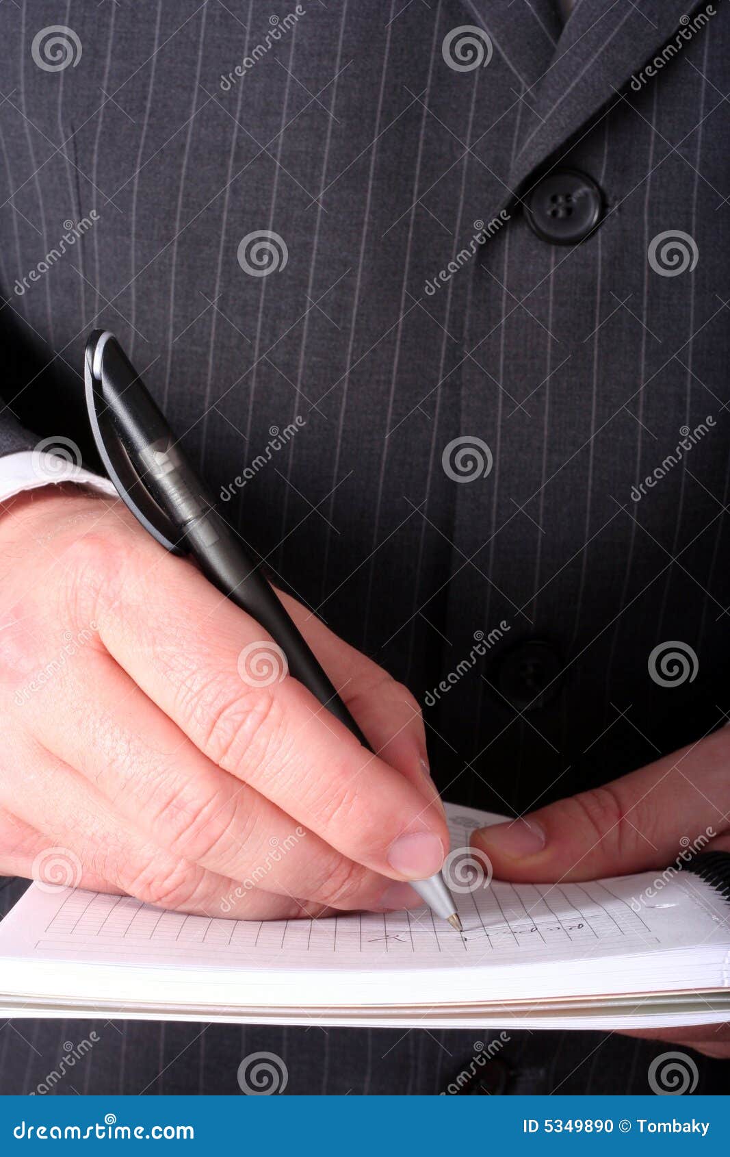 Hand Mit Stift Bild. Bild: 5349890