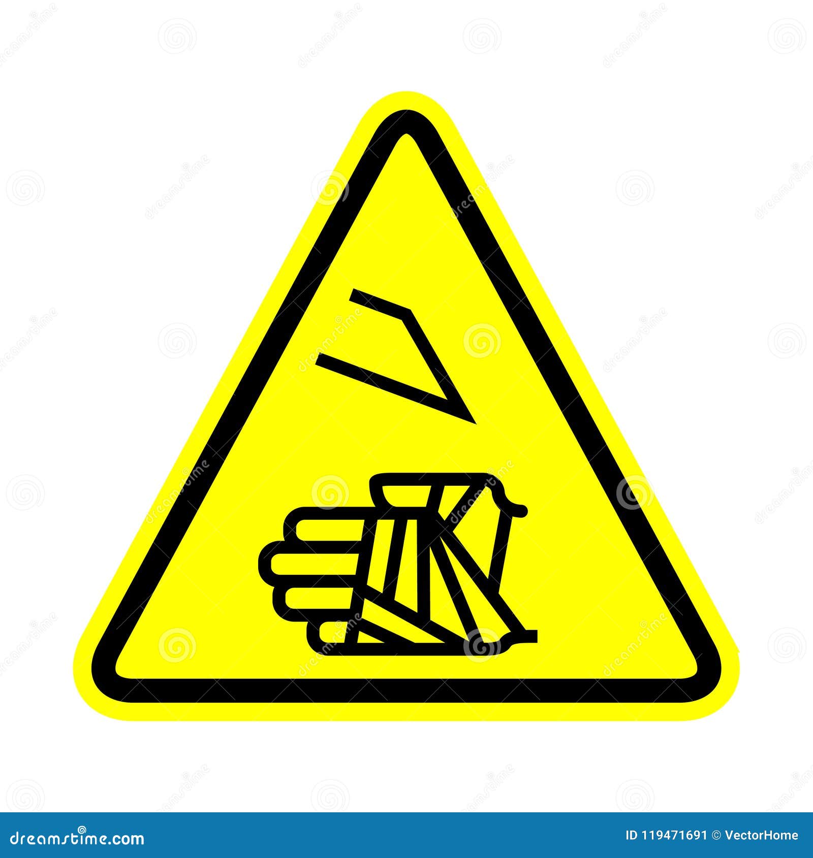 Hand Mit Verbandikone, Warnzeichen, Illustration Vektor Abbildung ...