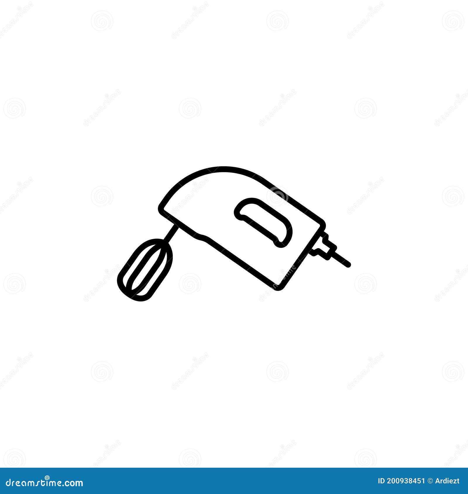 Hand Mixer Icon Vector Illustration Stock Vector - Illustration of ...