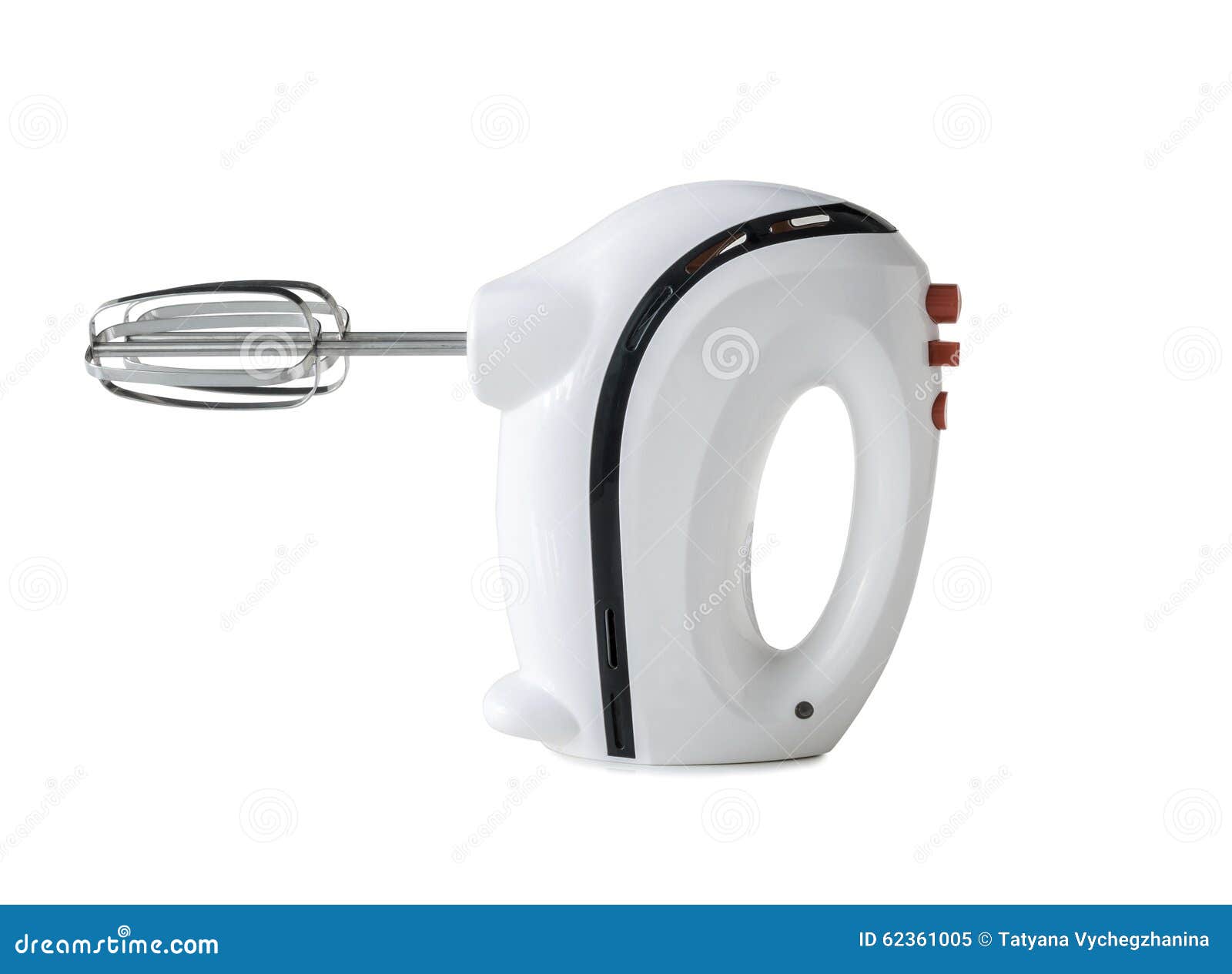 Hand Mixer Isolated on White Stock Image - Image of shiny, stirrer ...