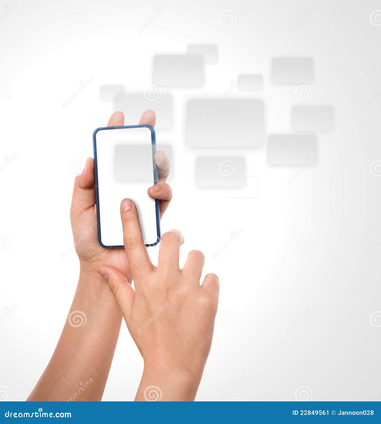 Hand and Mobile phone. stock image. Image of cell, message - 22849561