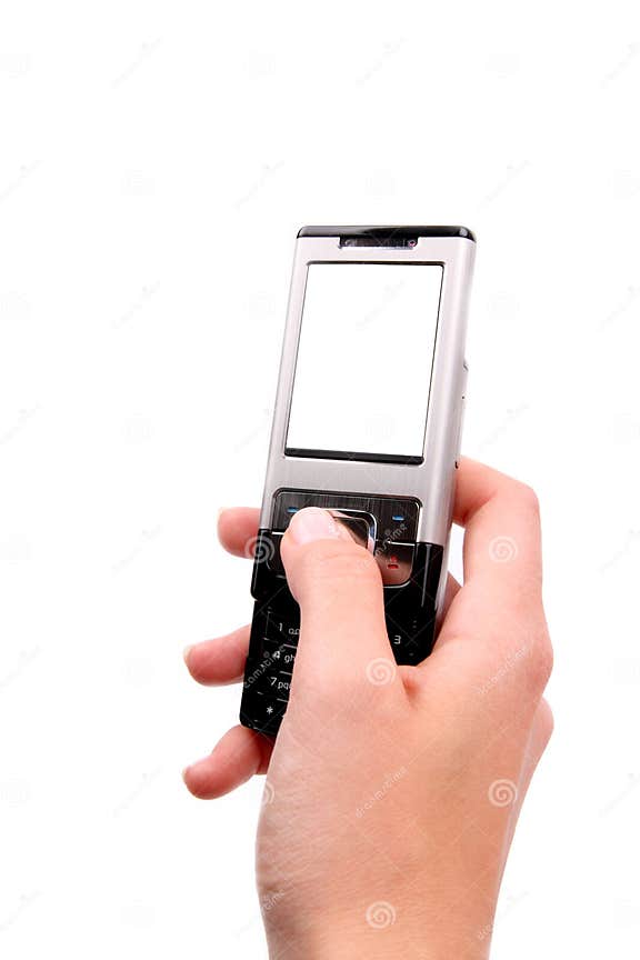 Hand and mobile phone stock image. Image of communicate - 7329019