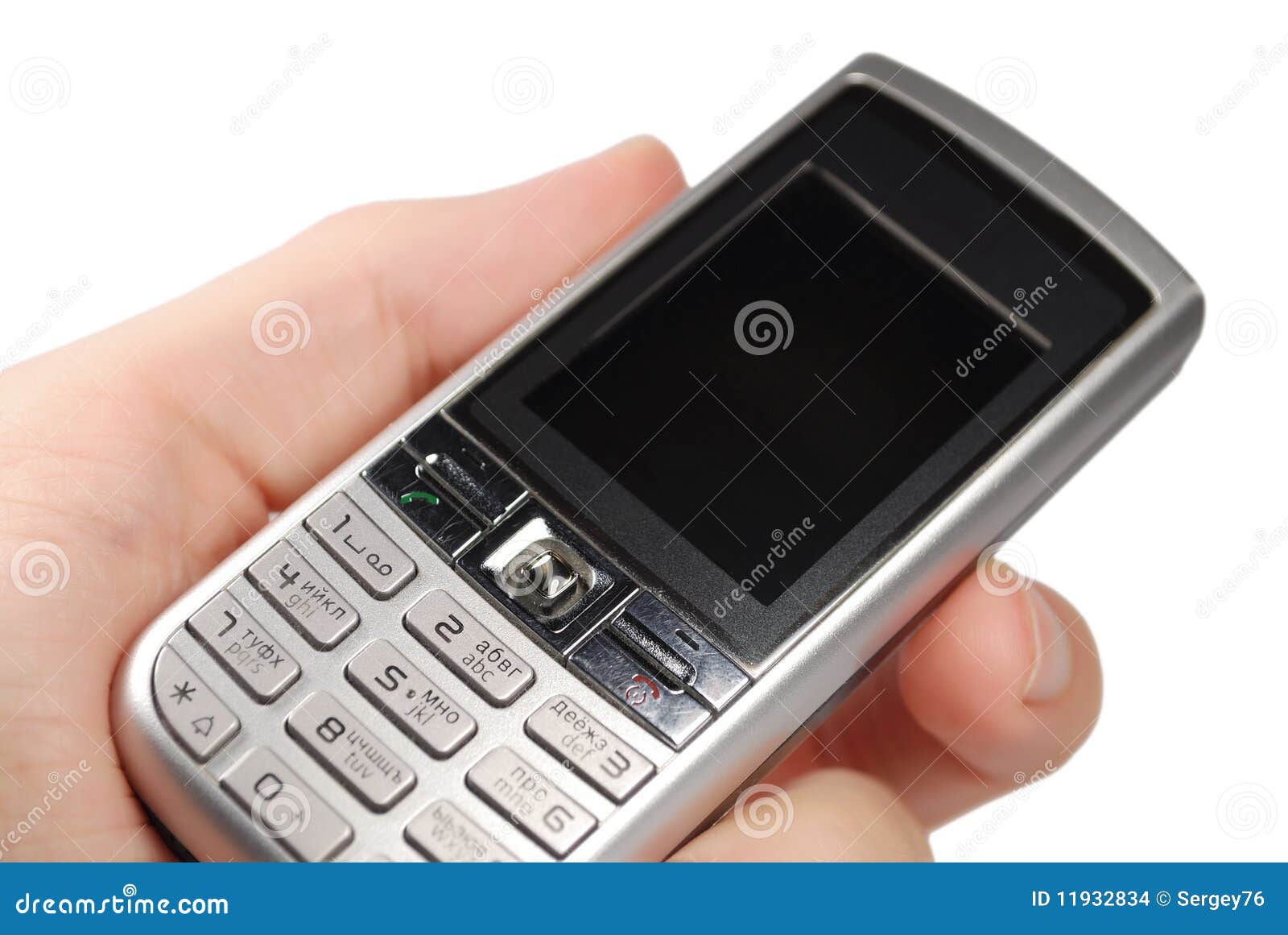Hand and Mobile Phone Isolated Stock Photo - Image of communications ...