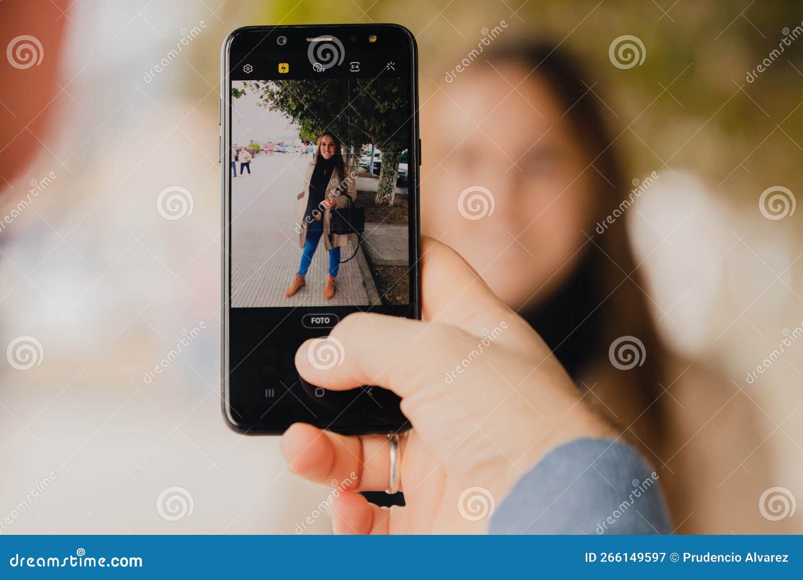 Hand with Mobile Phone Taking Photo Stock Image - Image of recording ...